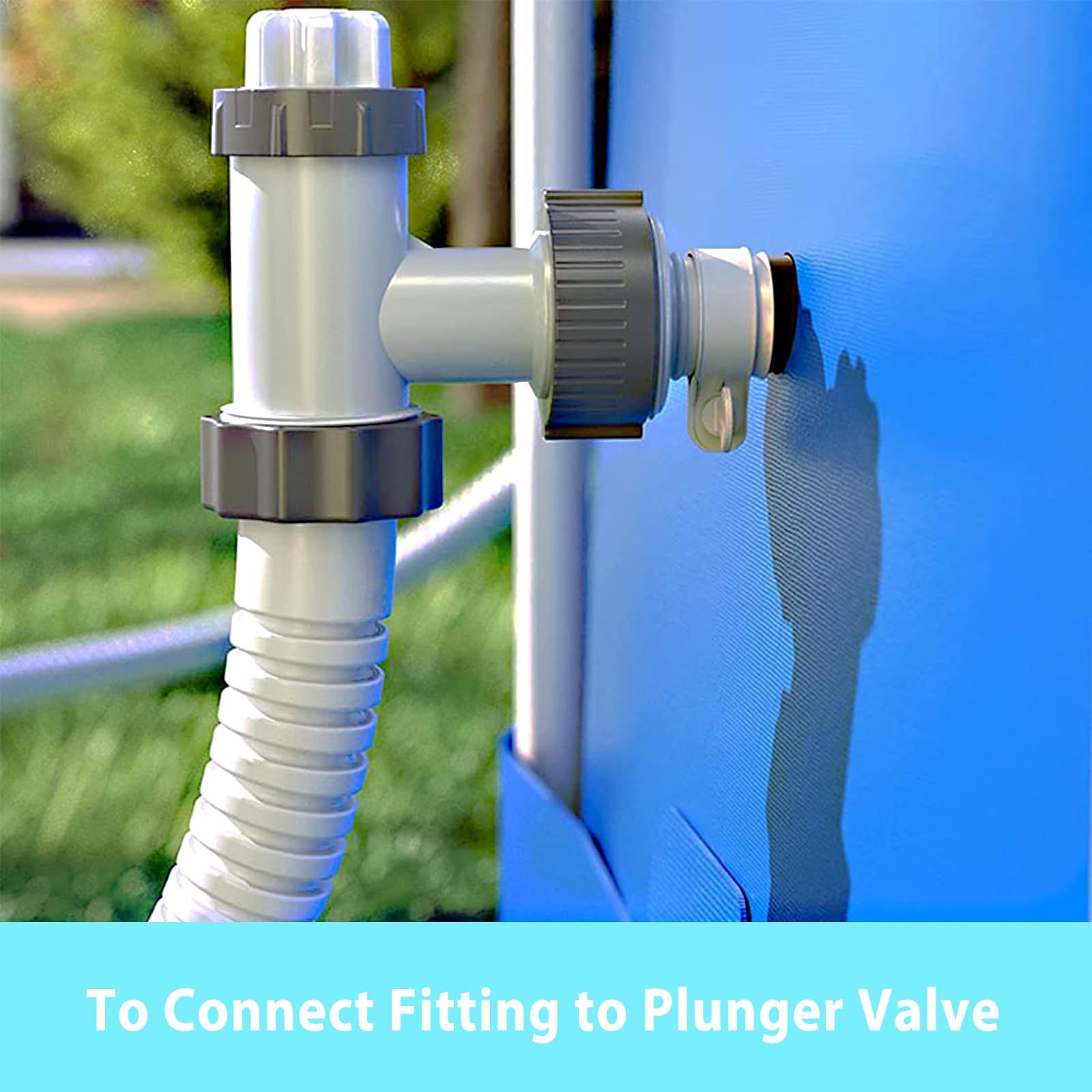 Adorila Pool Hose Adapter Kit, 2 Types Pool Pump Hose Connector for 1.5 ...