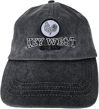 Amazon.com: Key West Baseball Cap, Adjustable, Embroidered Decal, 6 ...