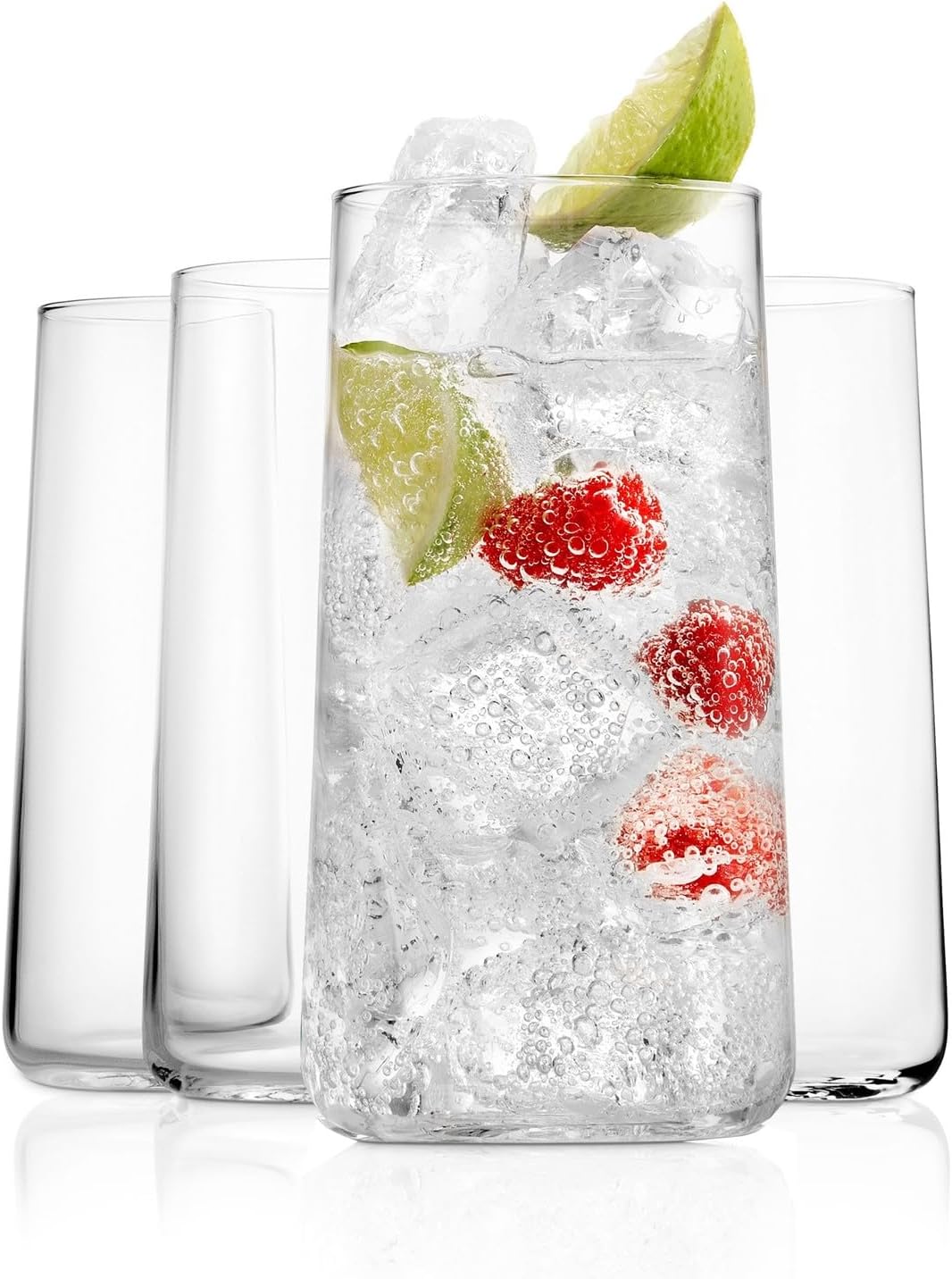 Amazon.com | BENETI Modern Crystal Glass Cups, Tall Highball Drinking ...