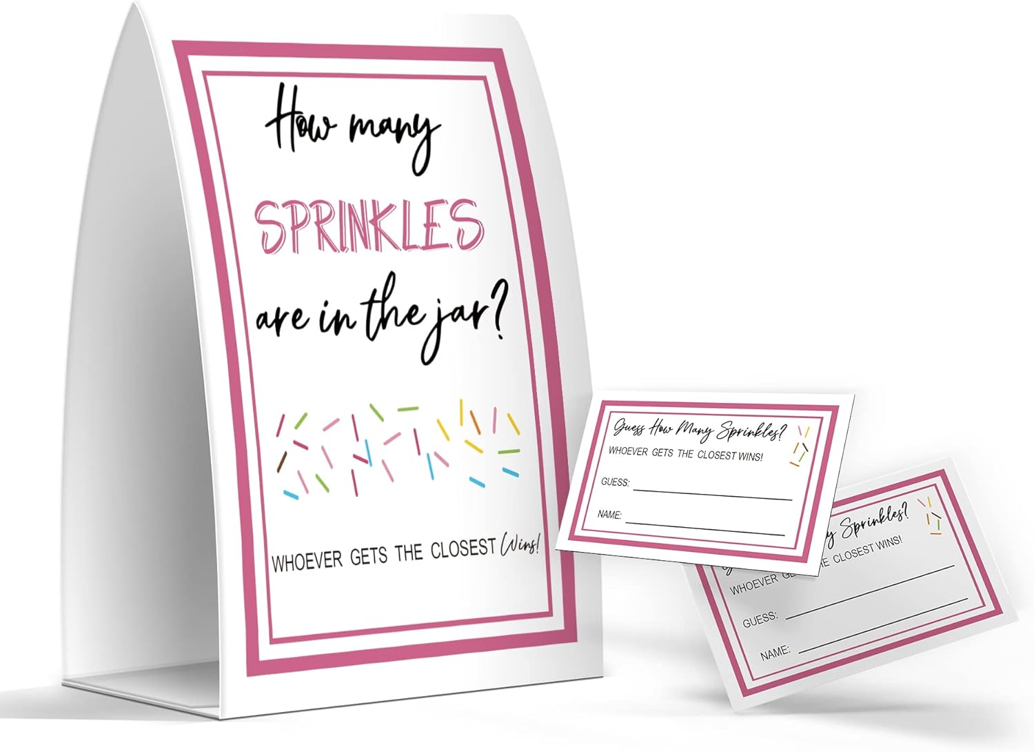 Amazon.com: Guess How Many Sprinkles Are In The Jar, Baby Shower Games ...