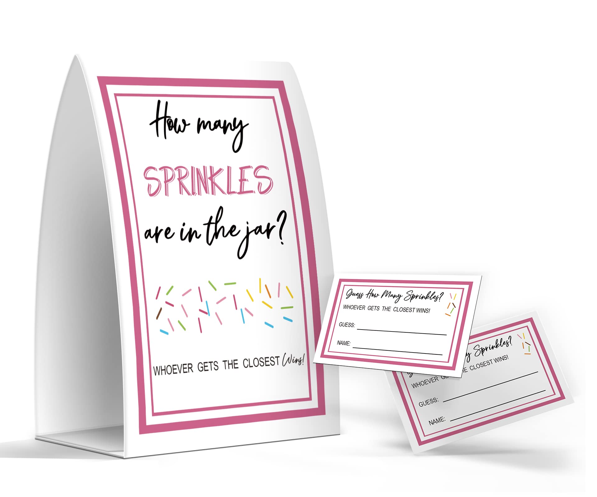 Amazon.com: Guess How Many Sprinkles Are In The Jar, Baby Shower Games ...