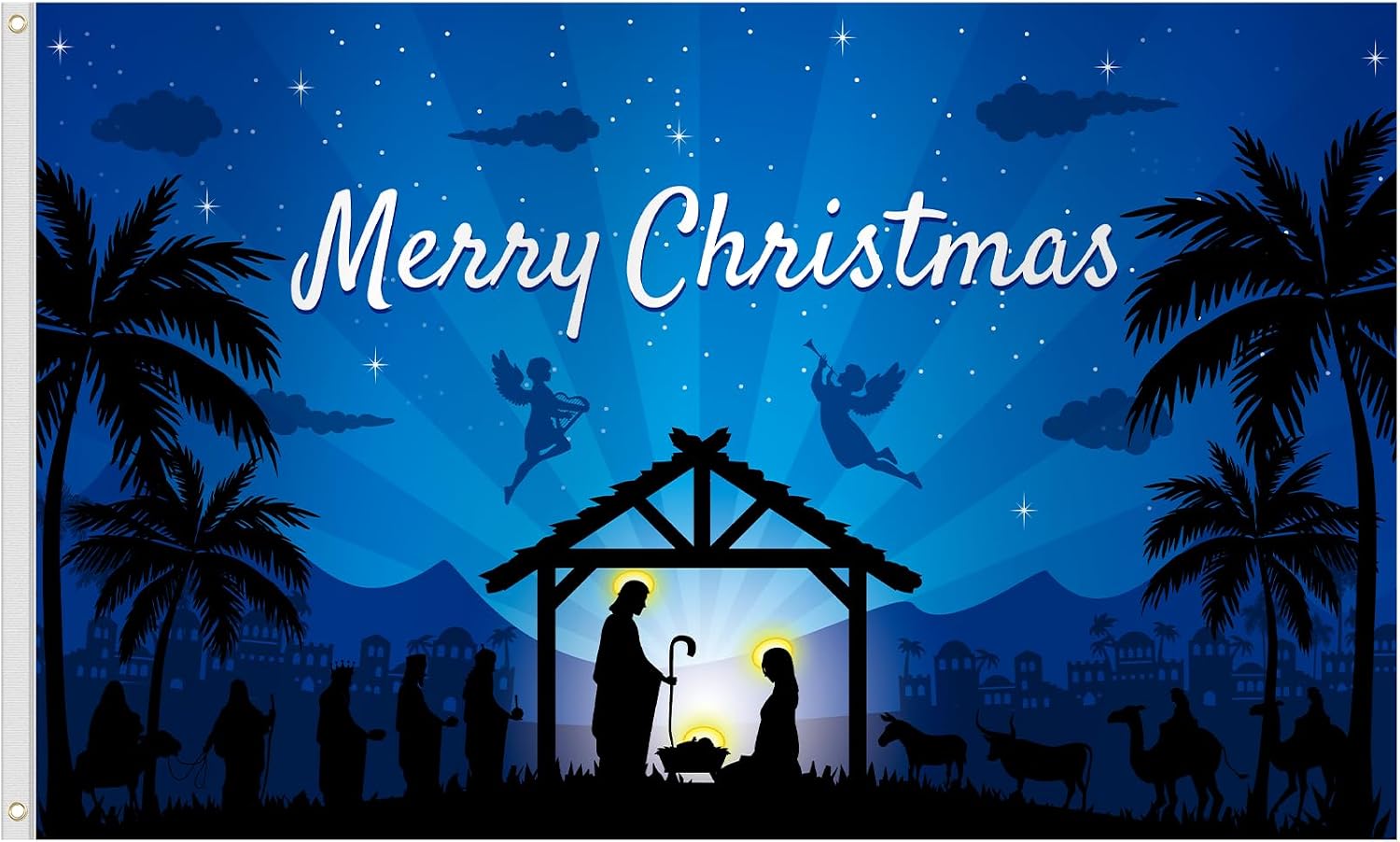Amazon.com : Arosche Christmas Flag 3x5 Ft Double Printed Religious ...