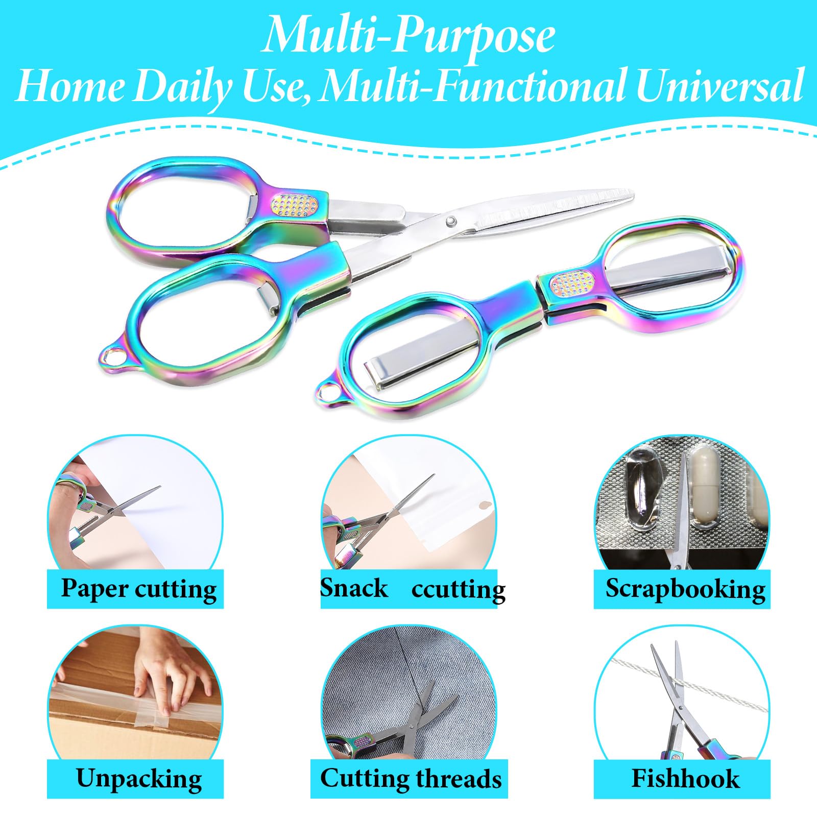 Snapklik.com : 2 Pieces Stainless Steel Mini Small Scissors Pocket ...