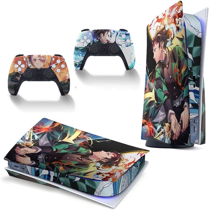 Amazon.com: Skins for PS5 Disk Edition Anime Console and Controller ...