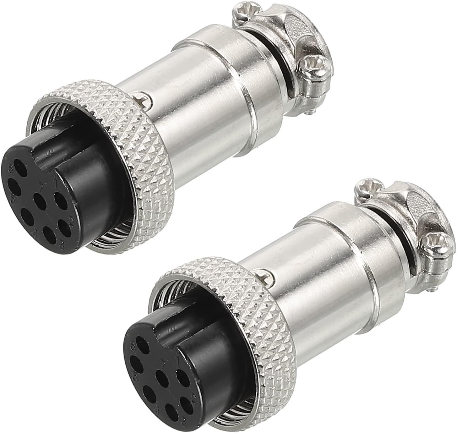 Amazon.com: MECCANIXITY 2pcs Aviation Connector GX16 7 Pins 16mm Female Wire Panel Aviation ...