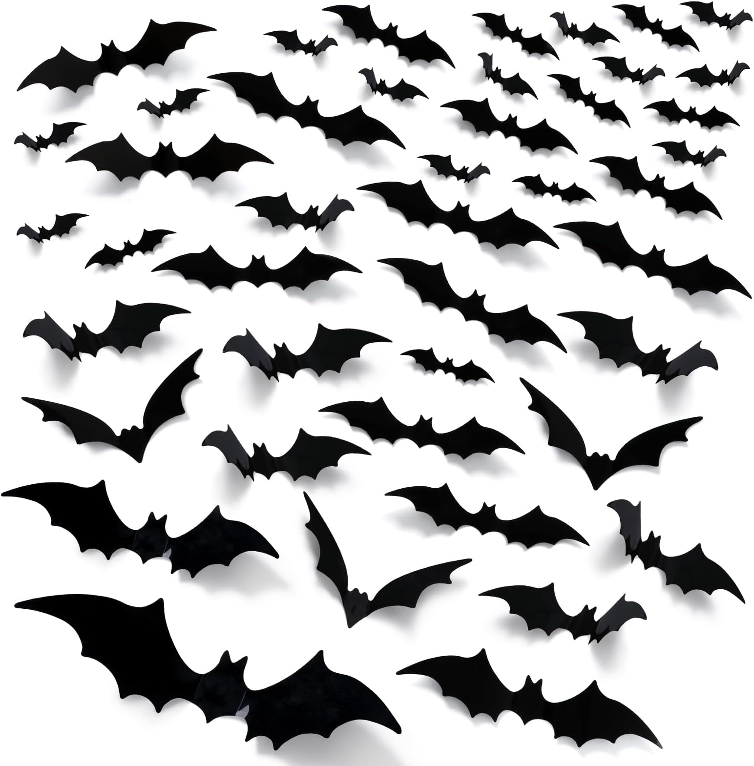Amazon.com: ATB-Foger 96PCS Bats Wall Decor 3D Black Bats Decorations ...