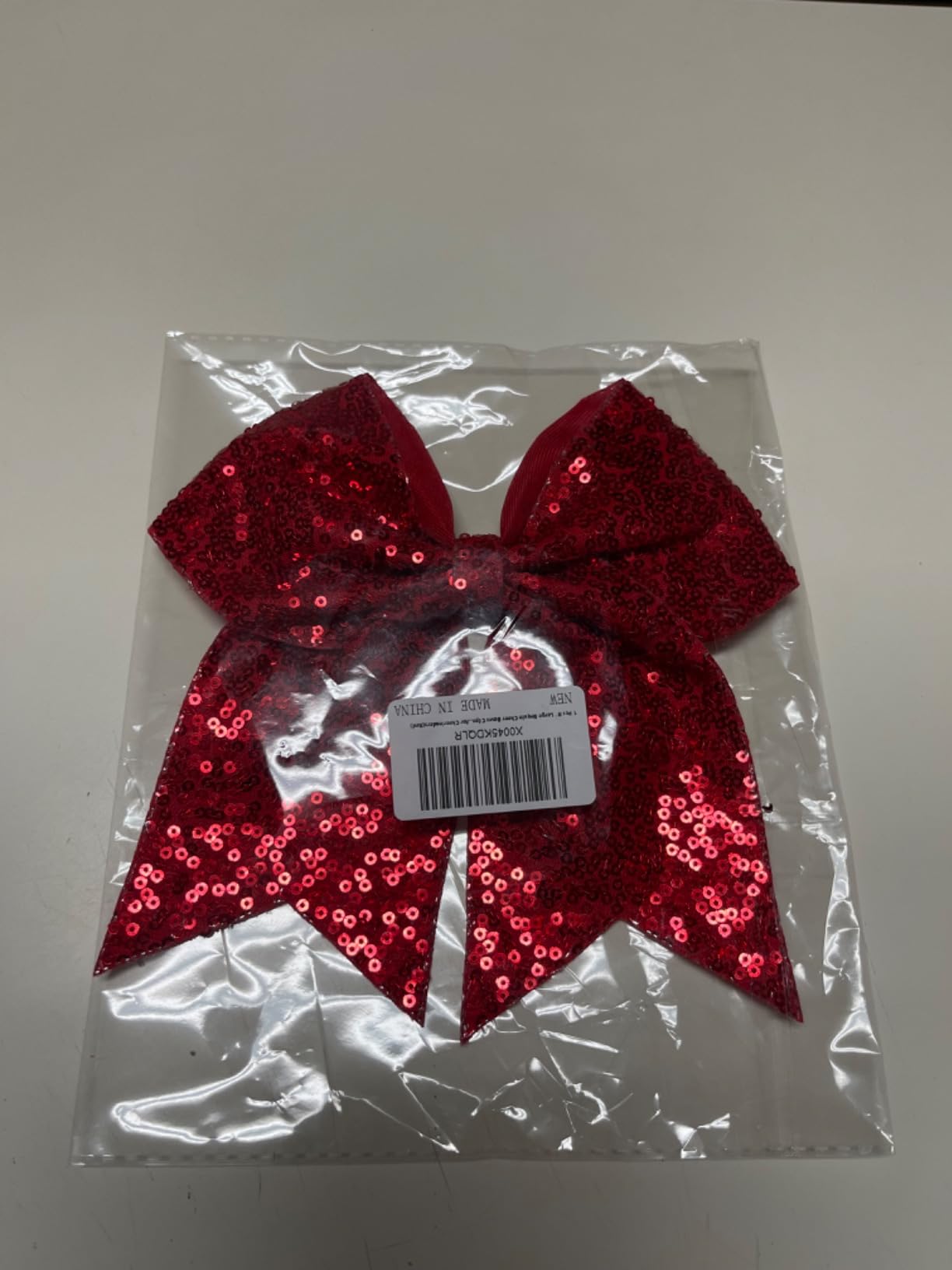 Amazon.com : 1 Pcs 8" Large Sequin Cheer Bows Clips, Cheerleading ...