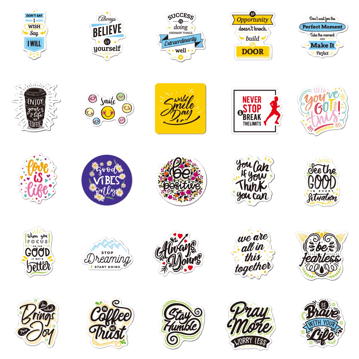 Snapklik.com : 50pcs Inspirational Stickers, Motivational Stickers For ...
