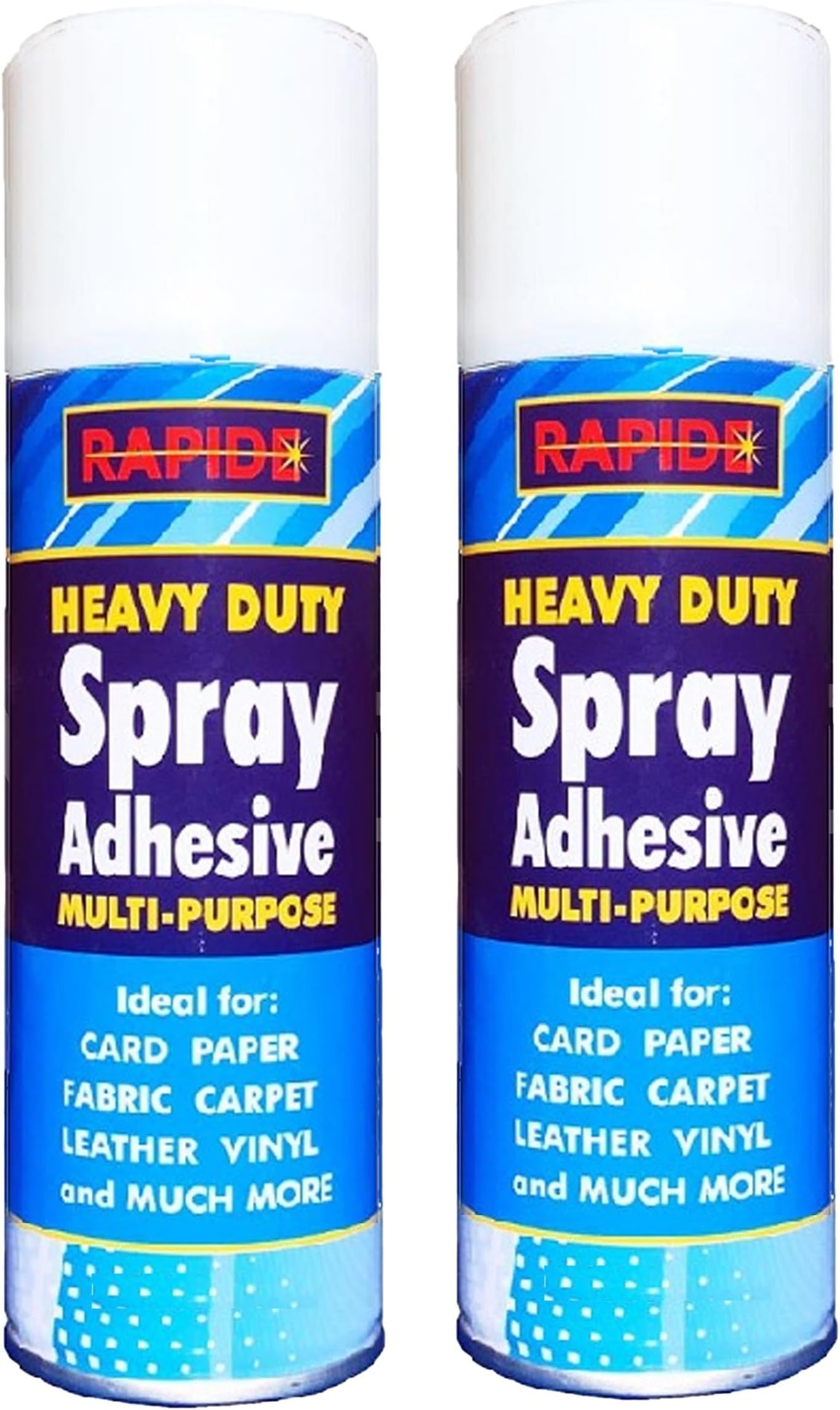 2x 300ml Heavy Duty Glue Spray Adhesive Card Paper Carpet Leather Vinyl ...