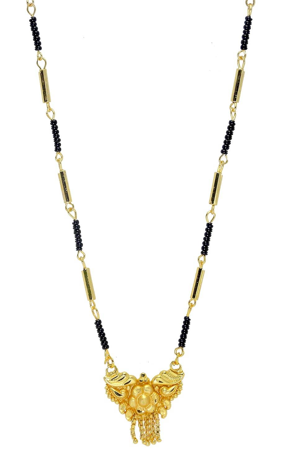 Buy Swar Gold Mangalsutra With Half Moon Stone SR109 at Amazon.in