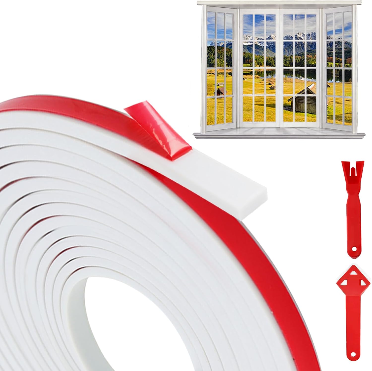 Amazon.com: 33 Ft Window Grille Inserts Grid Kit, 2 Rolls TPE Self ...