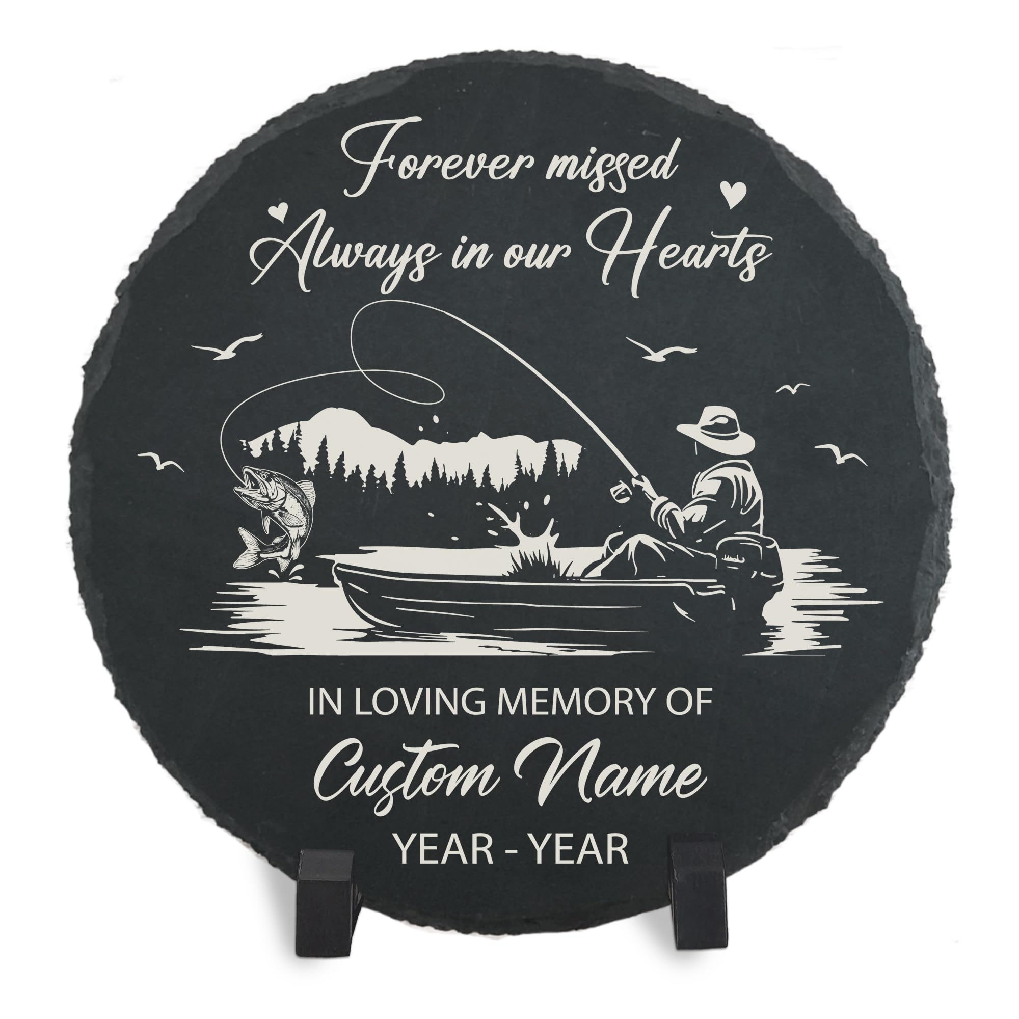 Amazon.com: Gone Fishing Memorial Garden Stepping Stones Gifts for Loss ...