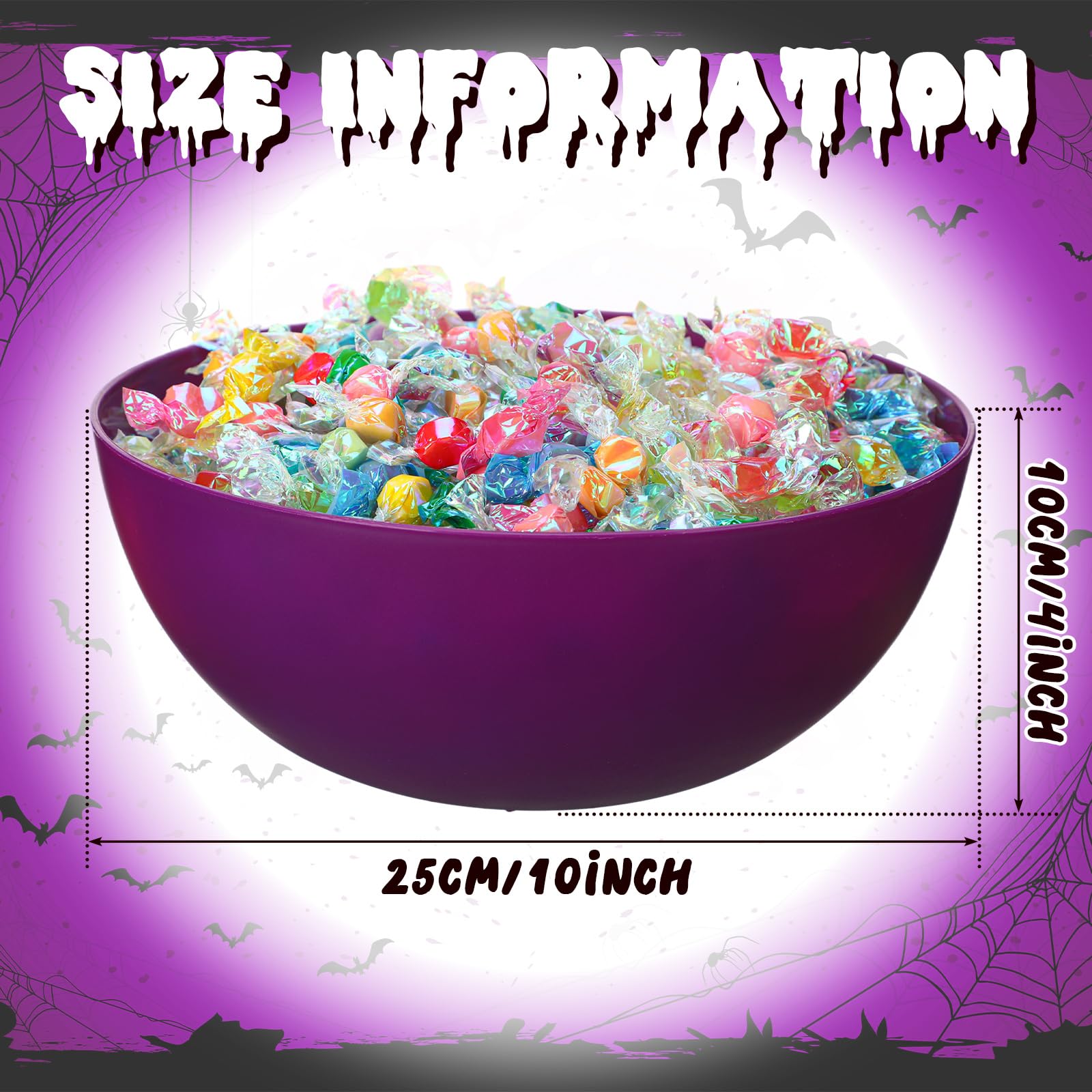 Funtery 6 Pcs Home Snack Popcorn Bowls Large Plastic Candy Serving Bowl ...