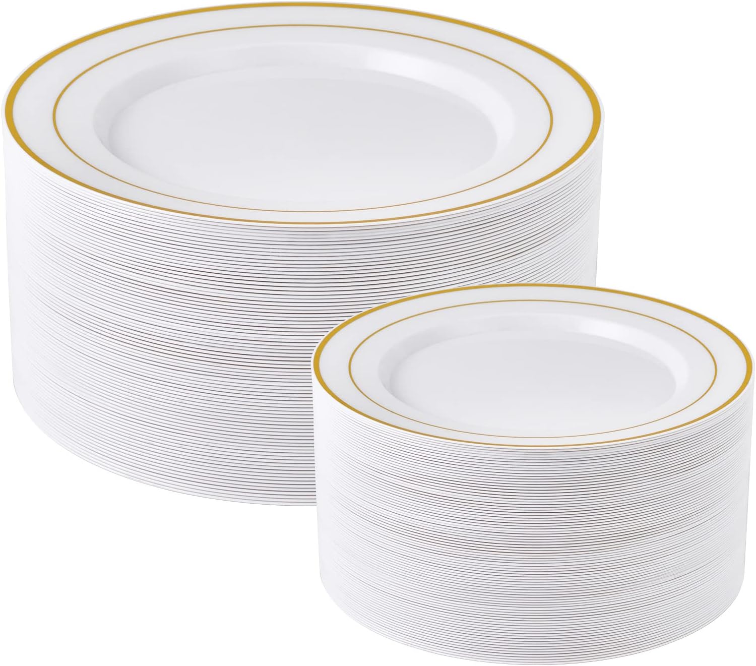 Amazon.com: Blue Sky Dandelion Square Plates - Gold & White Plastic 6 ...