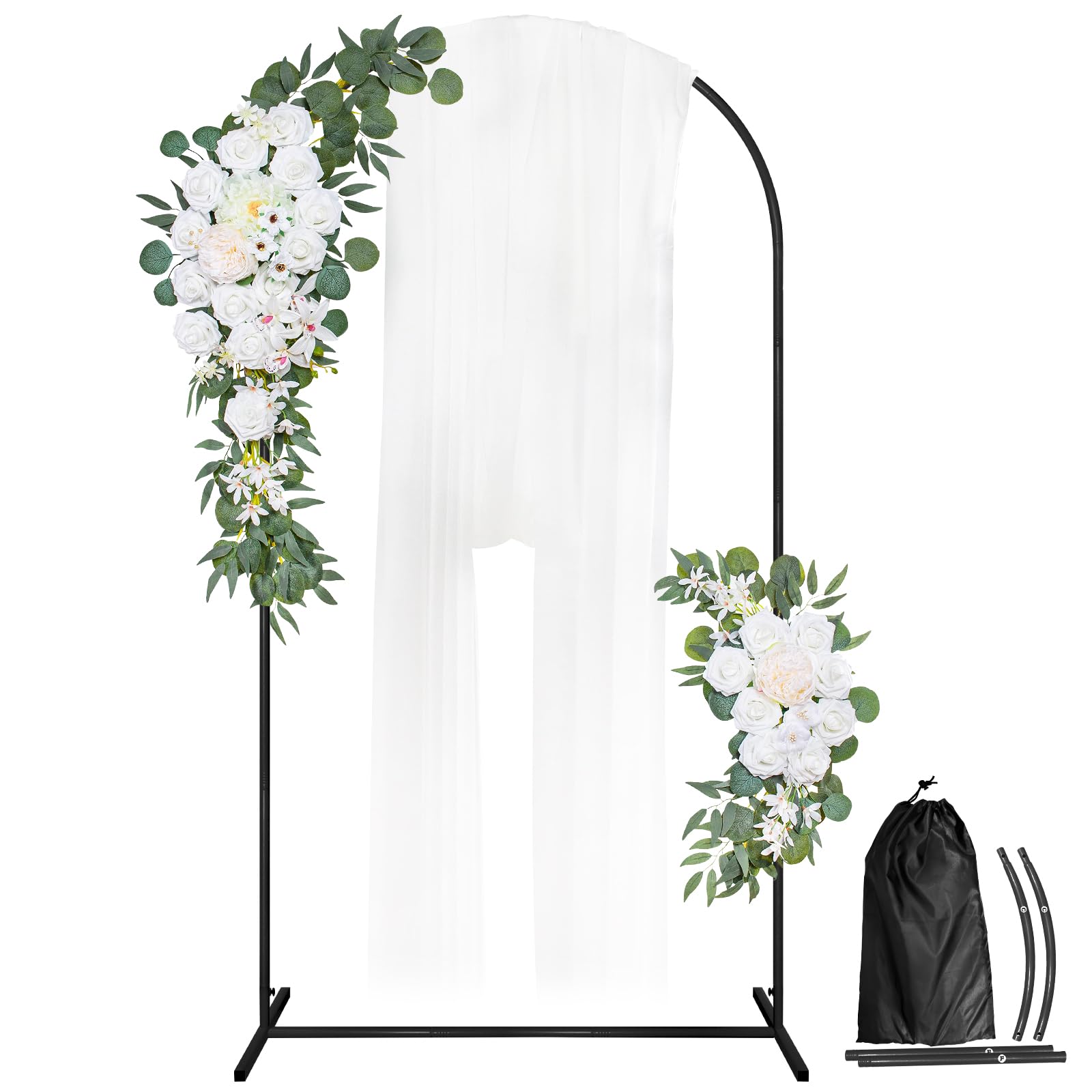 Snapklik.com : Wedding Arch Backdrop Stand, 7.2FT Backdrop Stand ...