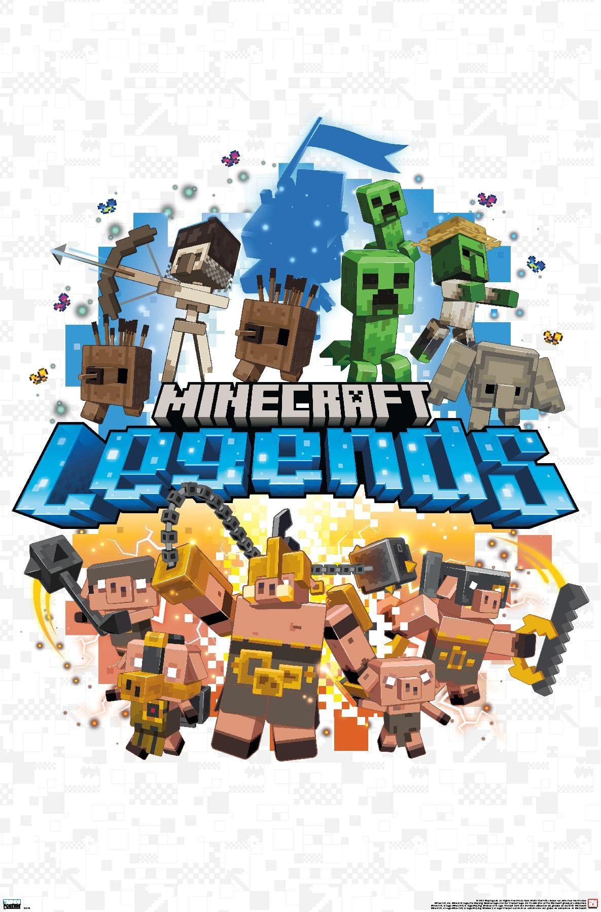 Amazon.com: Minecraft: Legends - White Wall Poster: Posters & Prints