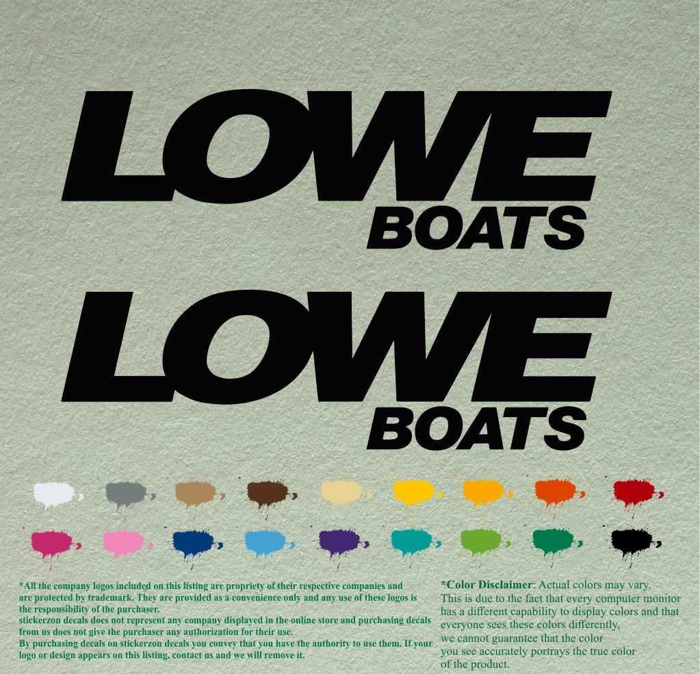 Amazon.com: Pair of Lowe Boats Compatible Replacement Decals Vinyl ...