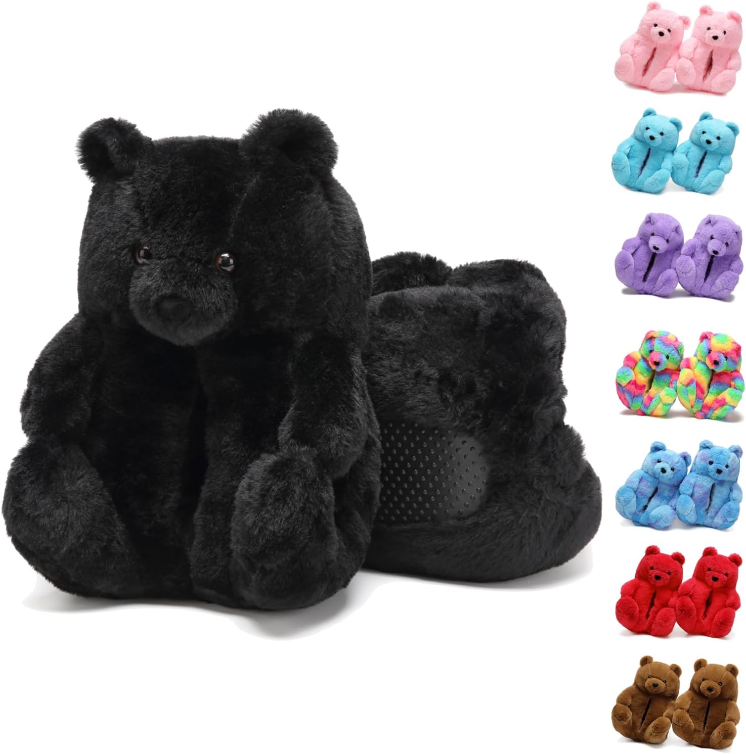 Amazon.com | ROVANCHY Women's Christmas Slippers Gifts,Cute Teddy Bear ...