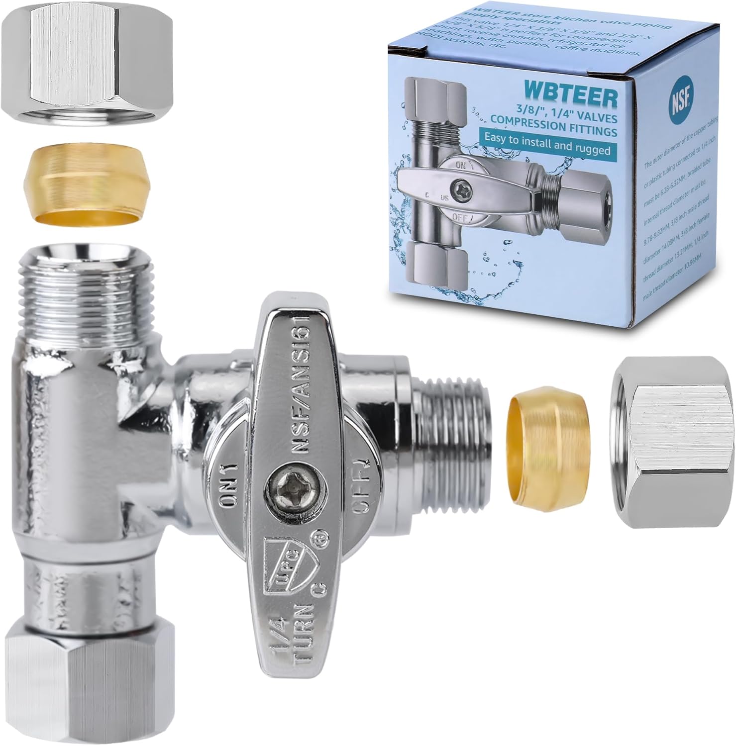 Amazon.com: WBTEER Fridge Water Line Splitter - 3/8"X3/8"X3/8 ...