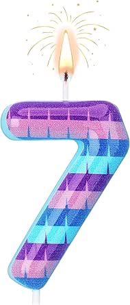 Amazon.com: Number 7 Video Game Birthday Candles, 7th Piñata Gaming ...