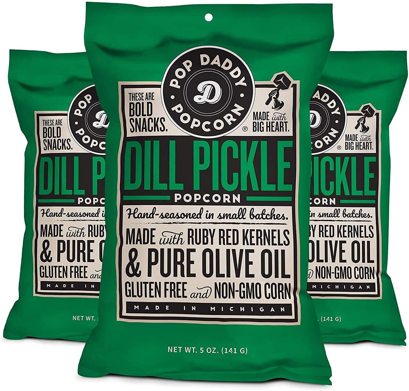 Amazon.com: Pop Daddy Flavored Popcorn Gourmet | Dill Pickle Flavor ...