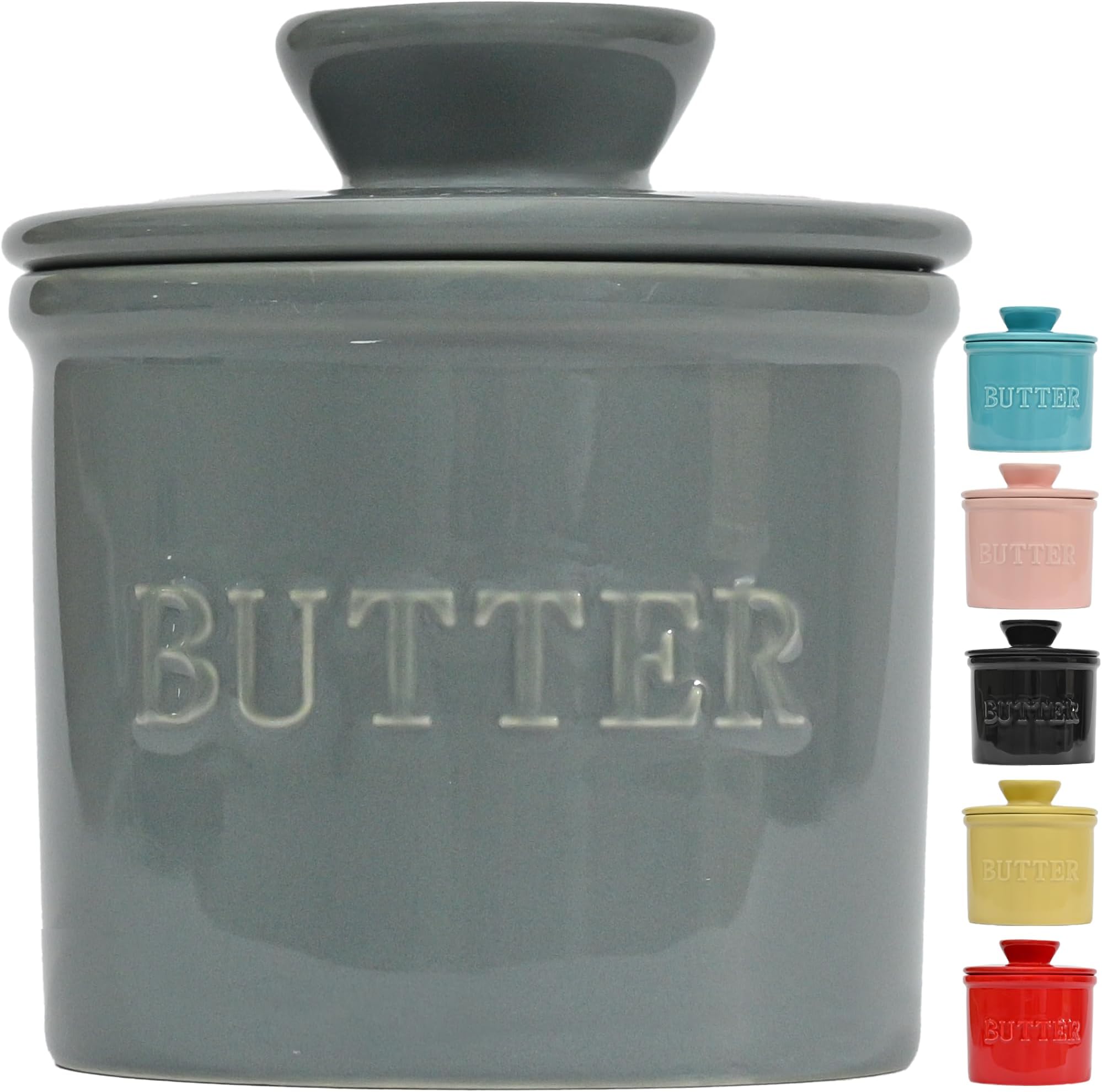 Amazon.com | PriorityChef French Butter Crock with Lid, Keep Butter ...