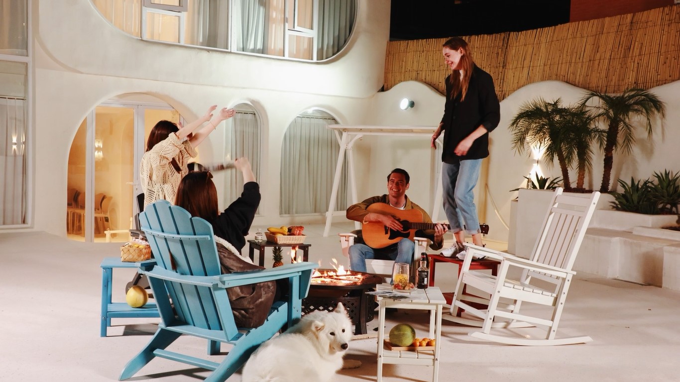 Watch KINGYES Outdoor Adirondack Side Table on Amazon Live