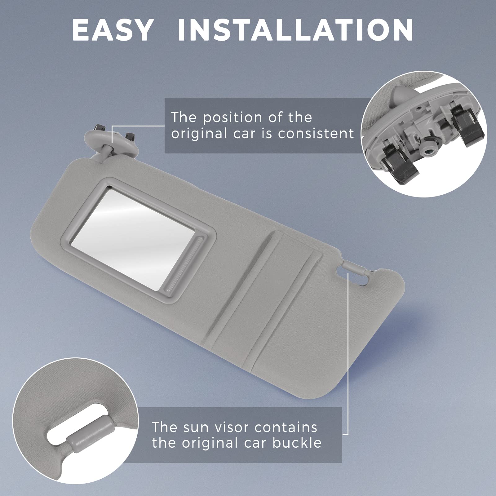 Car Visor SAILEAD AUTO Left Driver Side Sun Visor Fit For Toyota Cary ...
