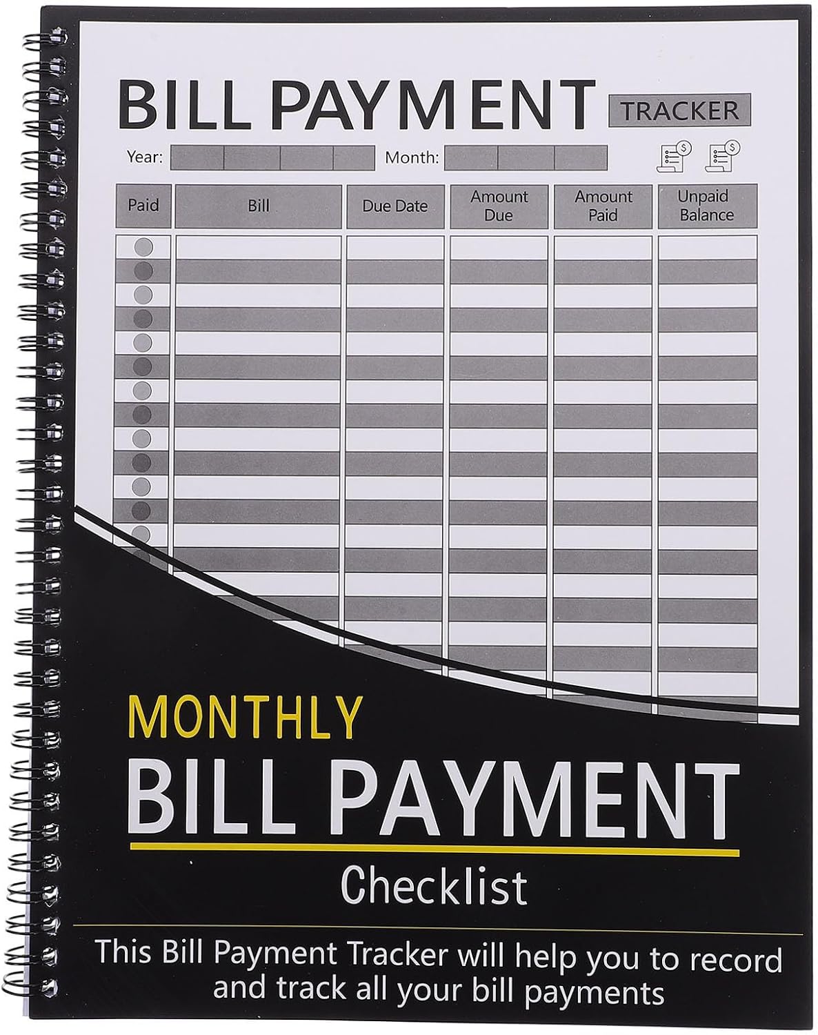Amazon.com : IDEANATEGRATE Monthly Bill Payment Checklist: Budget ...