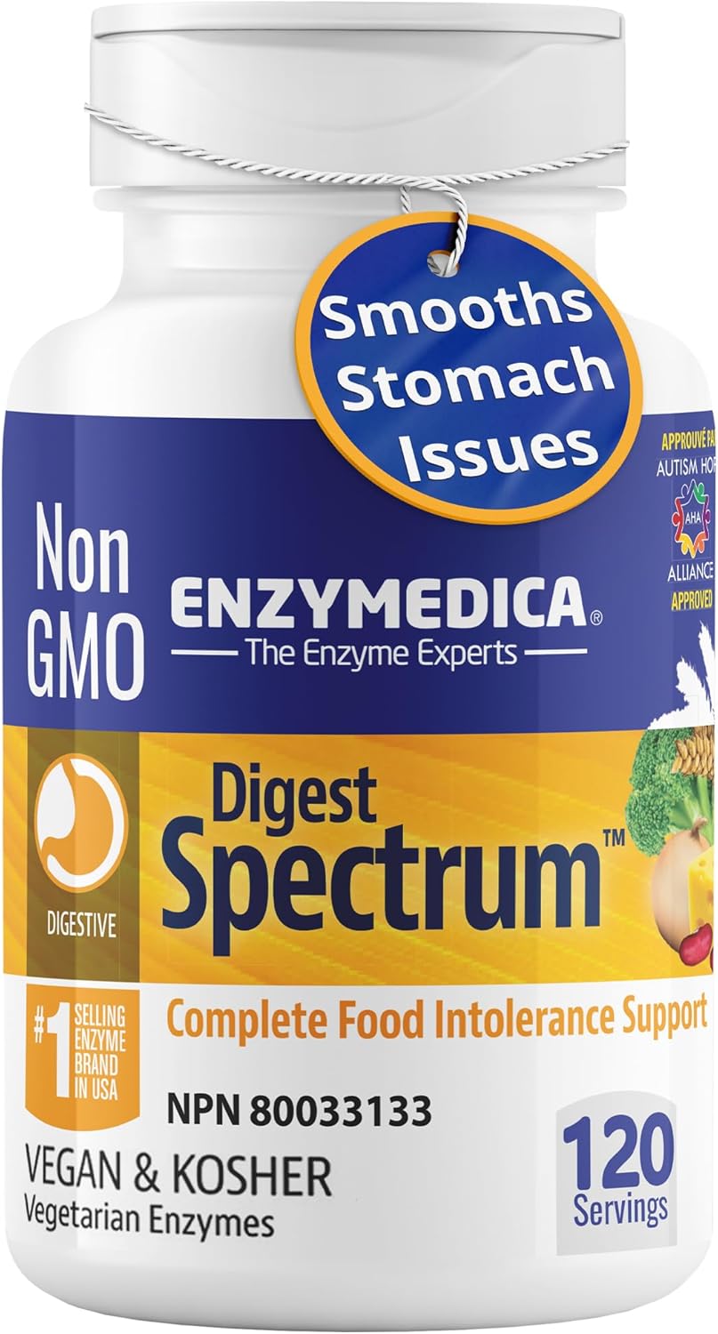 Enzymedica - Digest Spectrum 120 Vegan Capsules 120-Day Supply - Broad ...