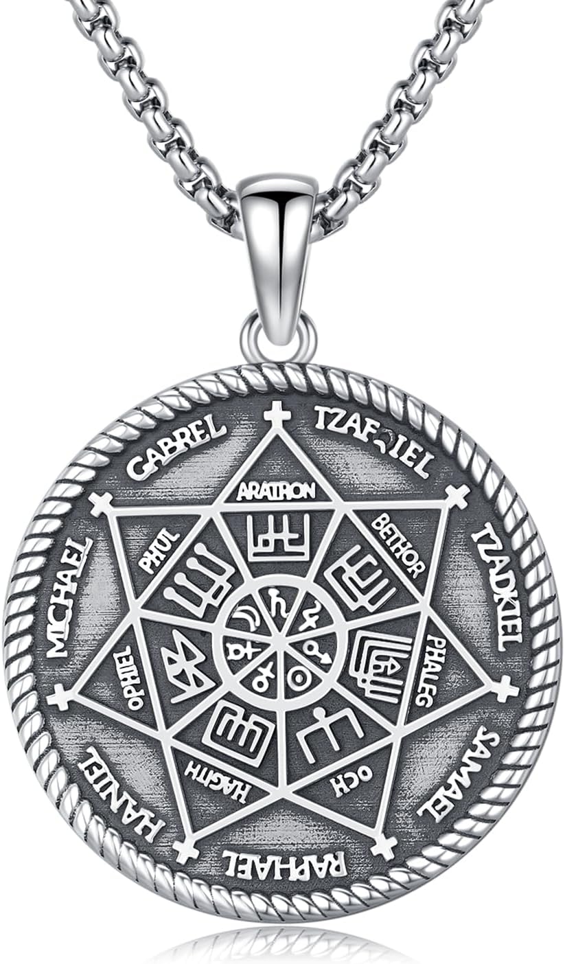COZBUTY Seven Archangel Pendant for Men 925 Sterling Silver Archangel ...