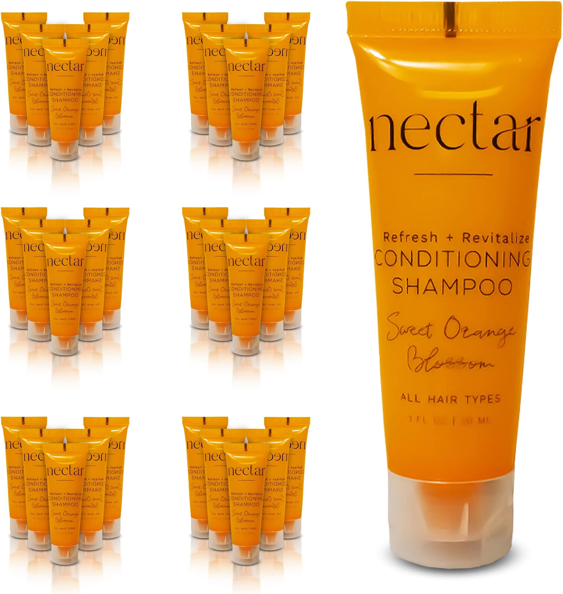 Amazon.com : Nectar Bulk 2-in-1 Conditioning Shampoo | 50 Count, 1 oz | Sweet Orange Blossom ...