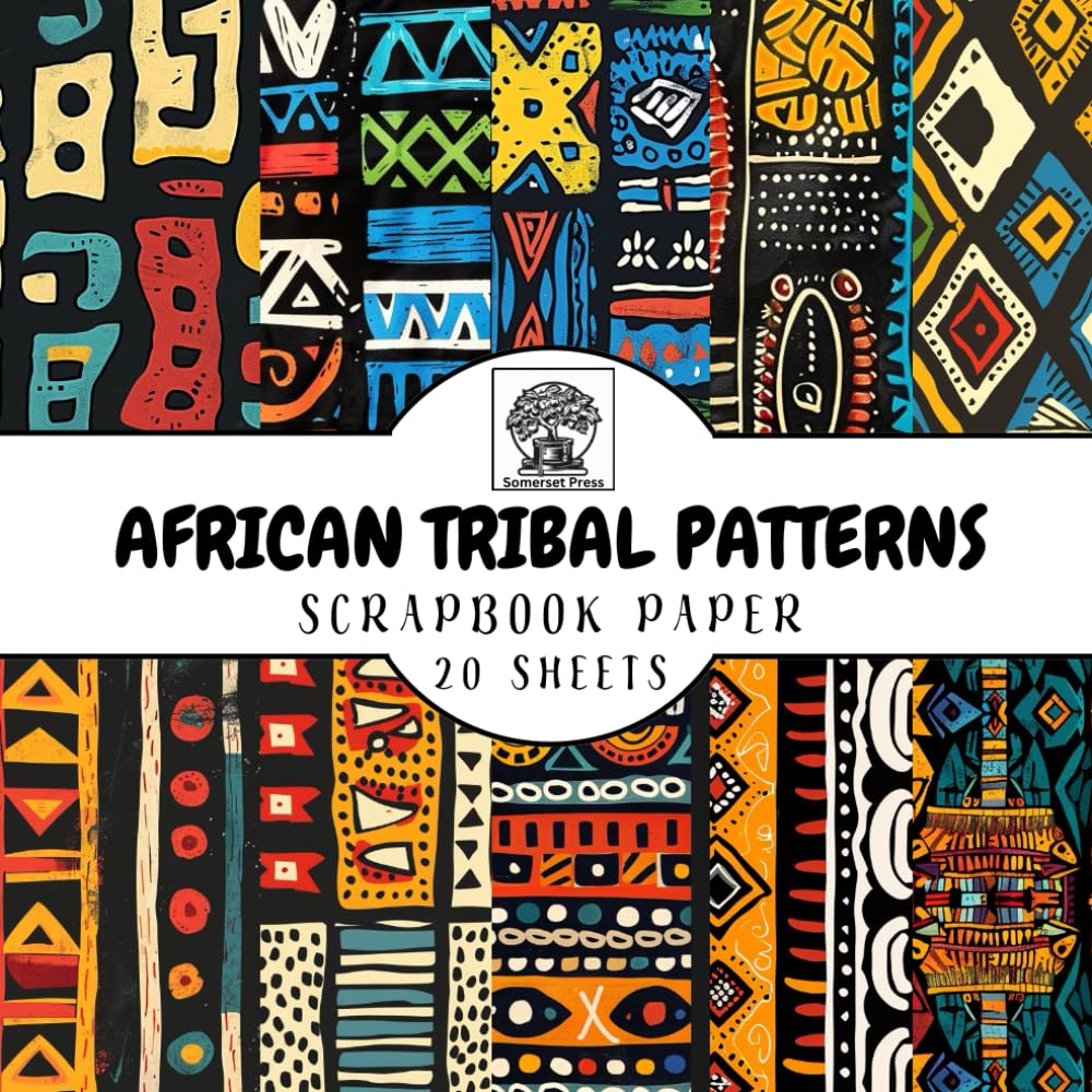 African Tribal Patterns Scrapbook Paper: 20 Double-Sided Sheets for ...