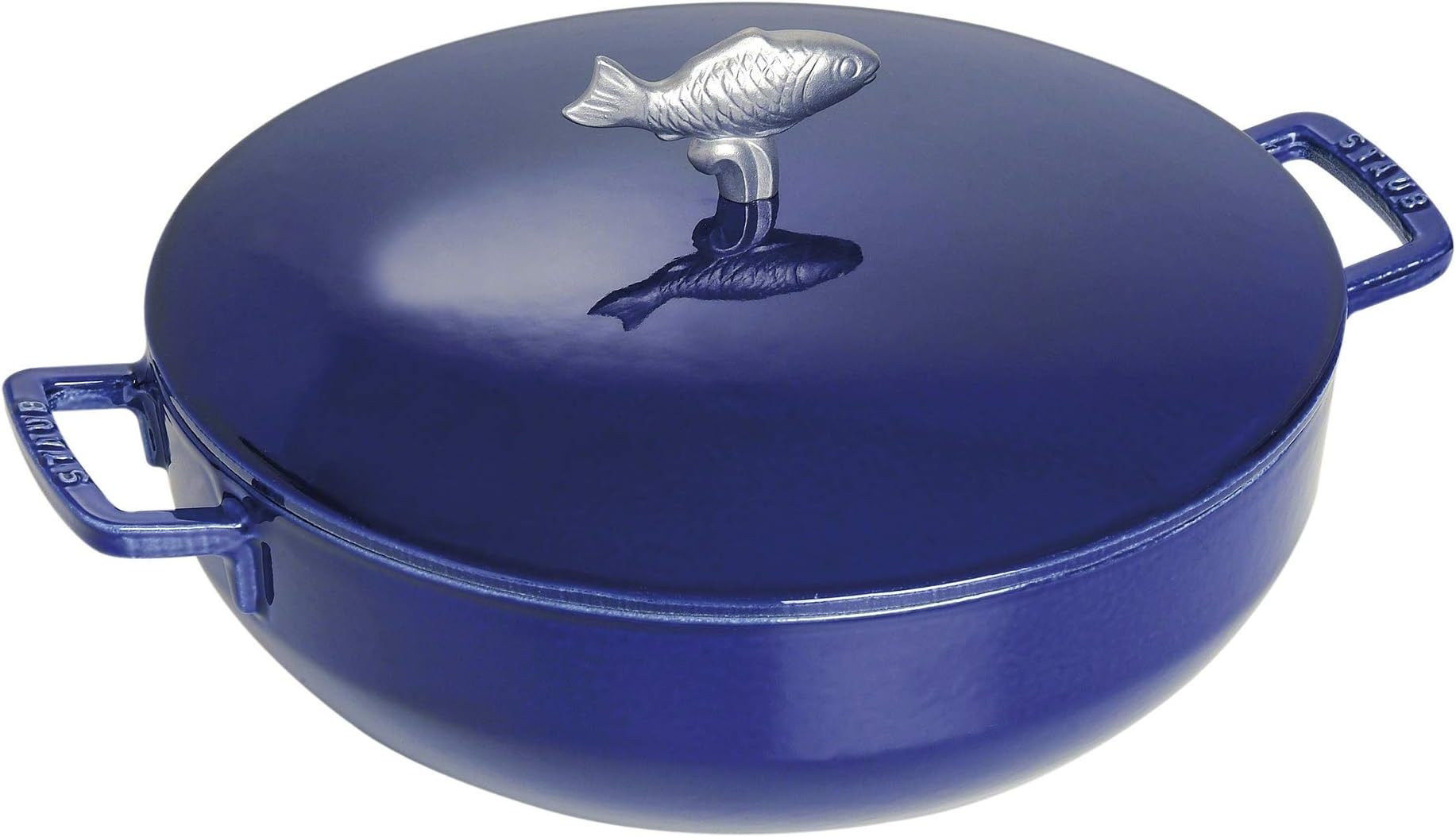 Amazon.com: Staub Cast Iron 5-qt Bouillabaisse Pot - Dark Blue, Made in ...