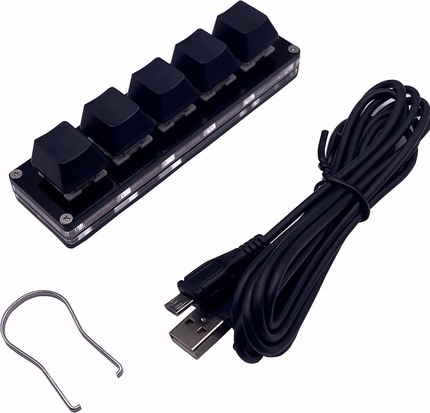 Mini 5-Key USB Keypad Macro Programmable Mechanical Gaming Keyboard One ...