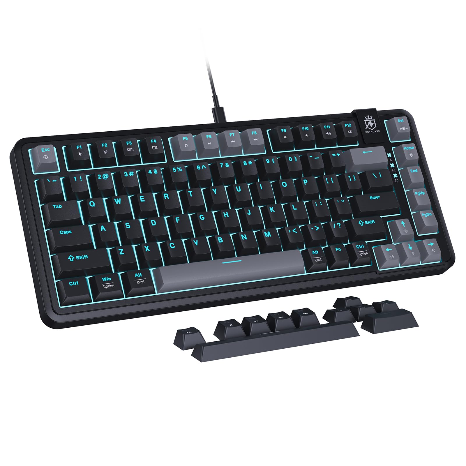 Buy 75% Mechanical Gaming Keyboard, LED Backlit Wired Mechanical ...