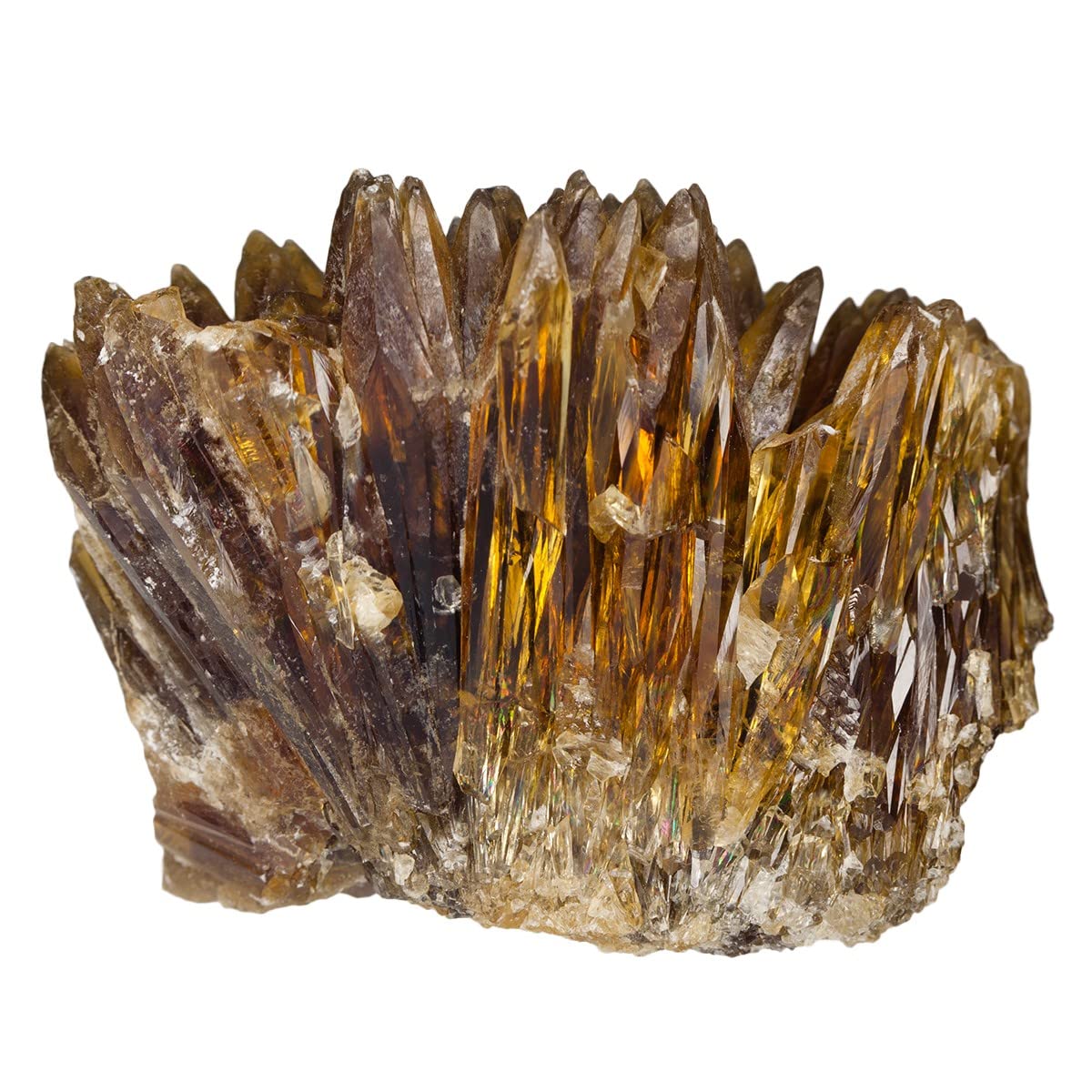 Amazon.com: Nupuyai Irregular Raw Amber Calcite Stone Geode Mineral ...