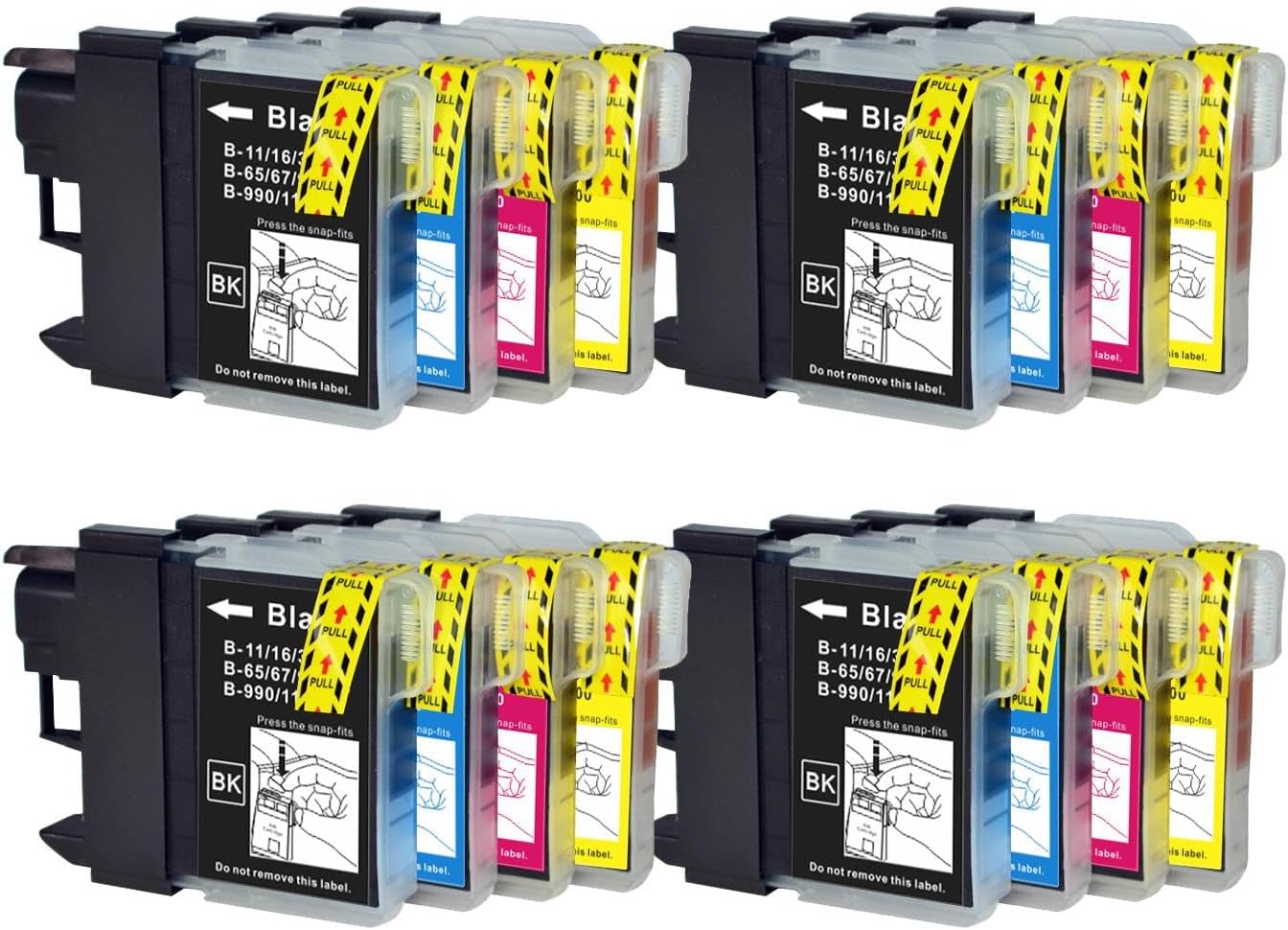 Go Inks® 2 Set of 4 Ink Cartridges to replace Brother LC123 Compatible ...
