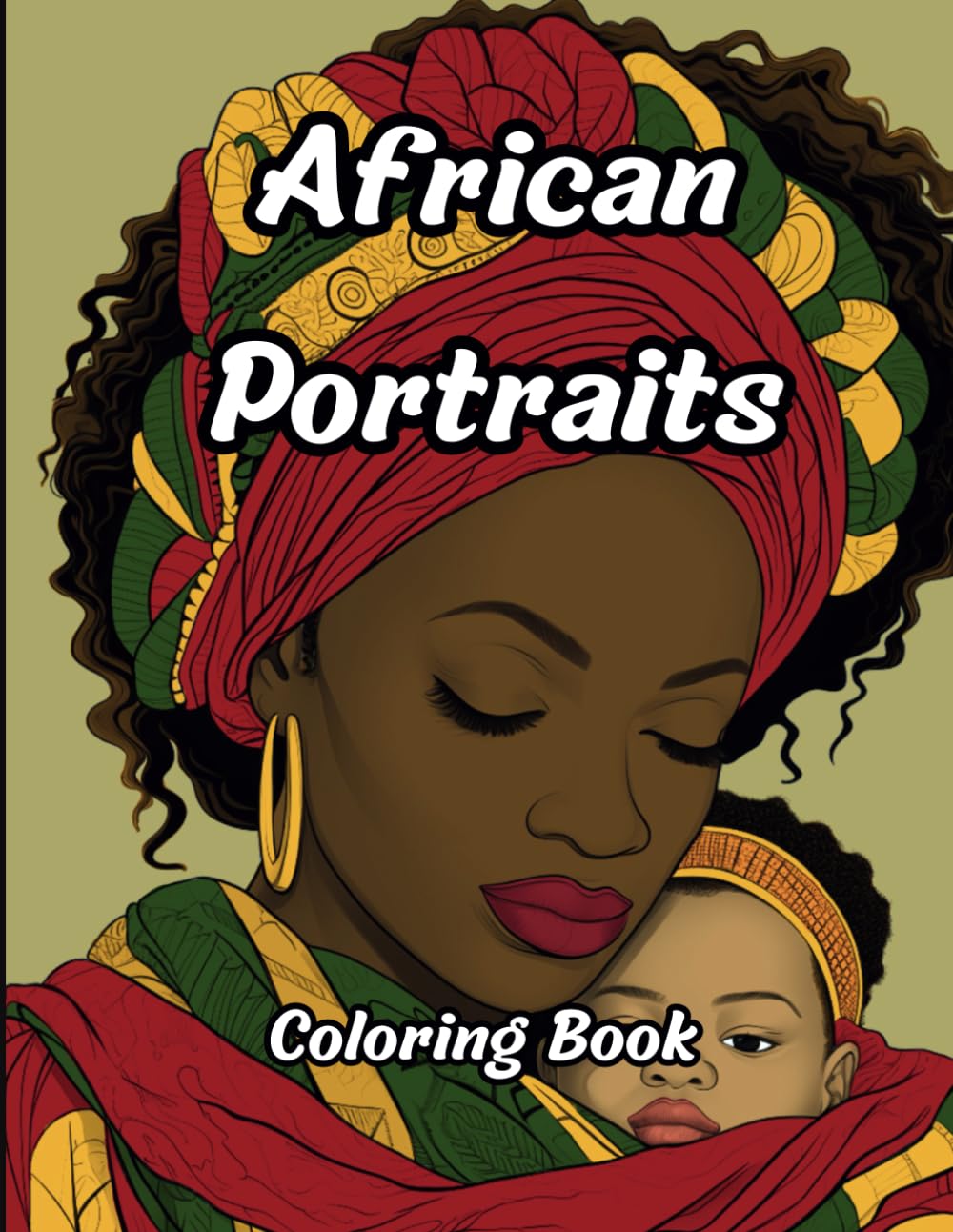 Amazon.com: An African Portraits Coloring Book: 50 Pages in Grayscale ...