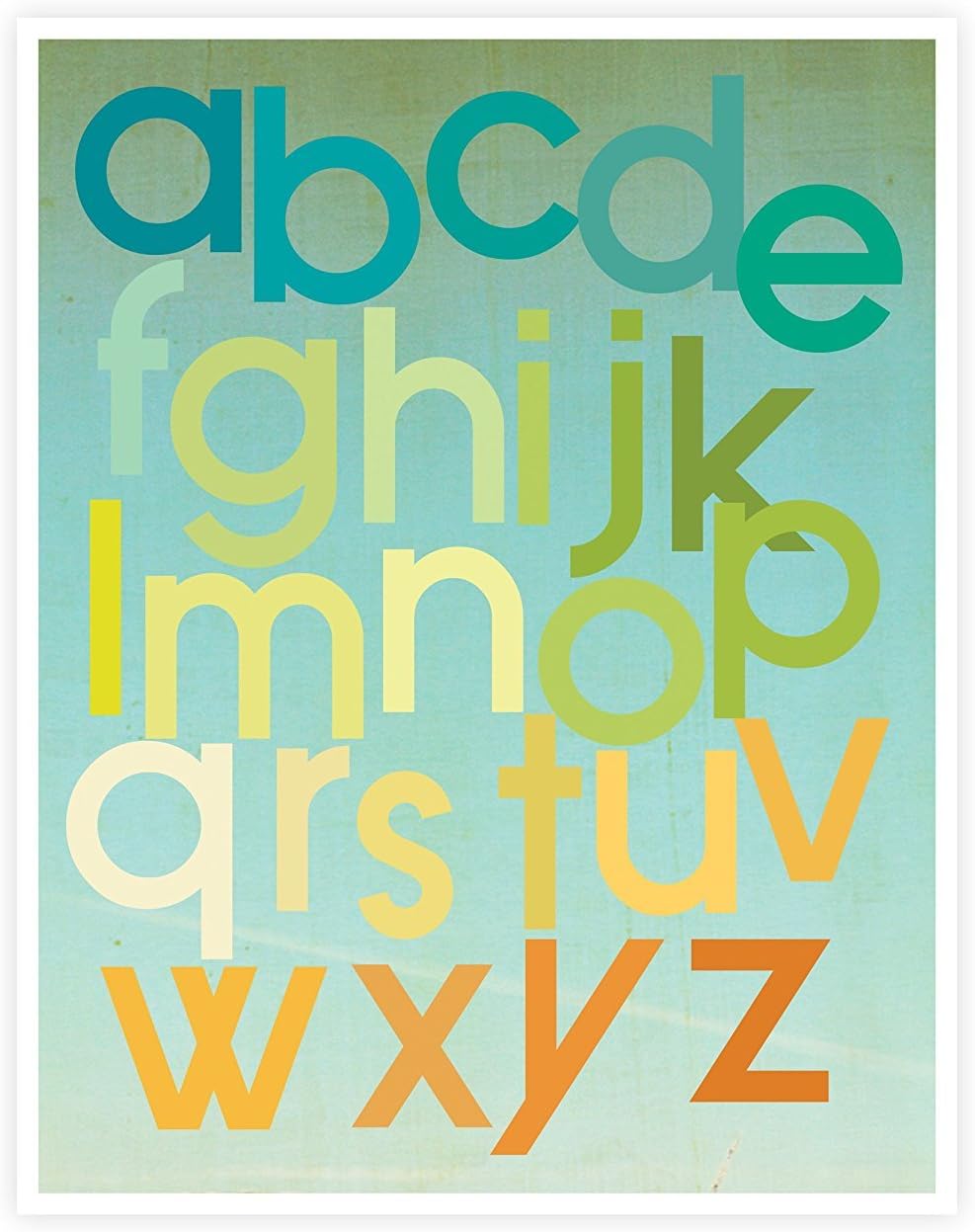 Amazon.com: Alphabet 18x24 Inch Canvas, Citrus Decor, Gender Neutral ...