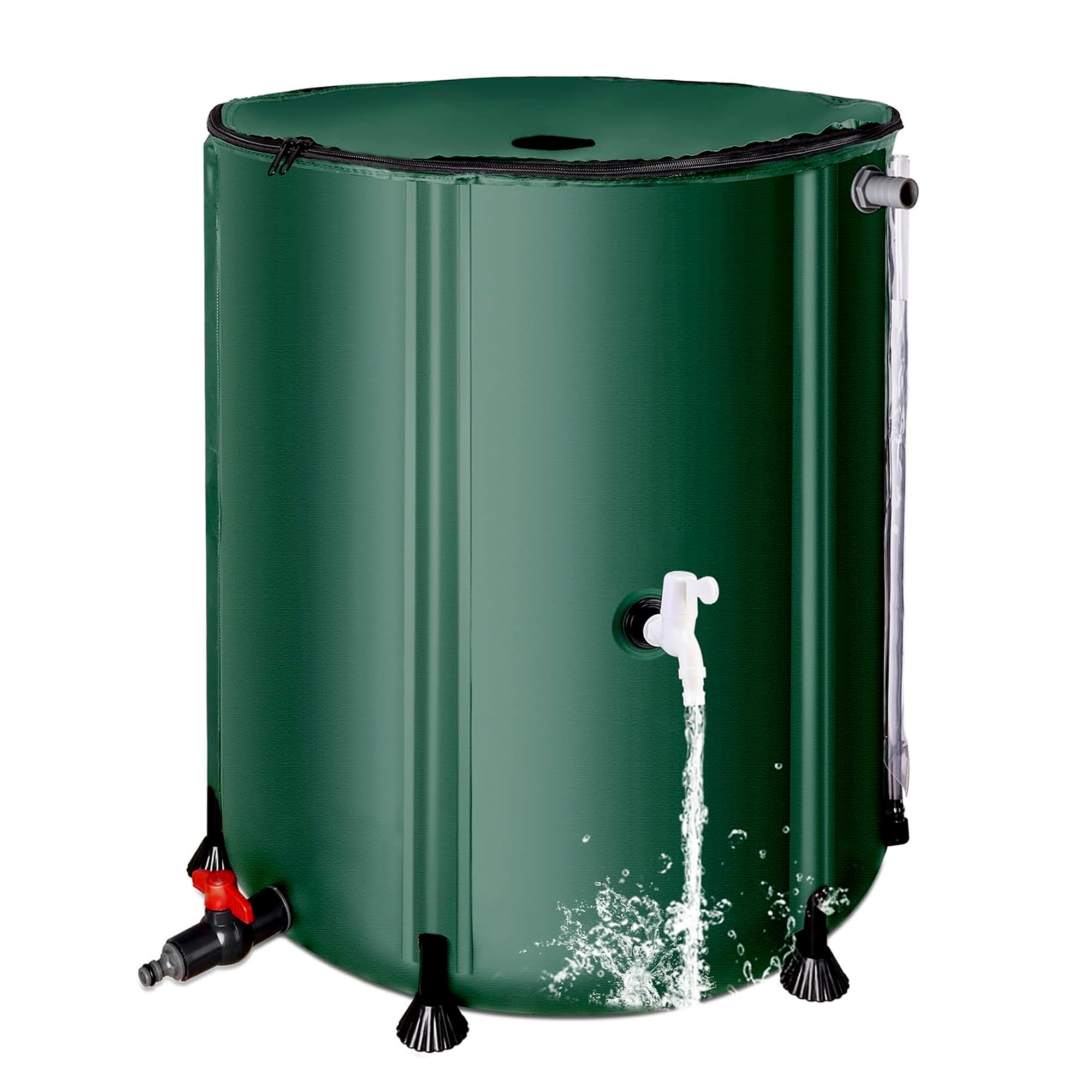 Rain Barrel 60 Gallon Collapsible , PVC Spigot Water Storage Container ...