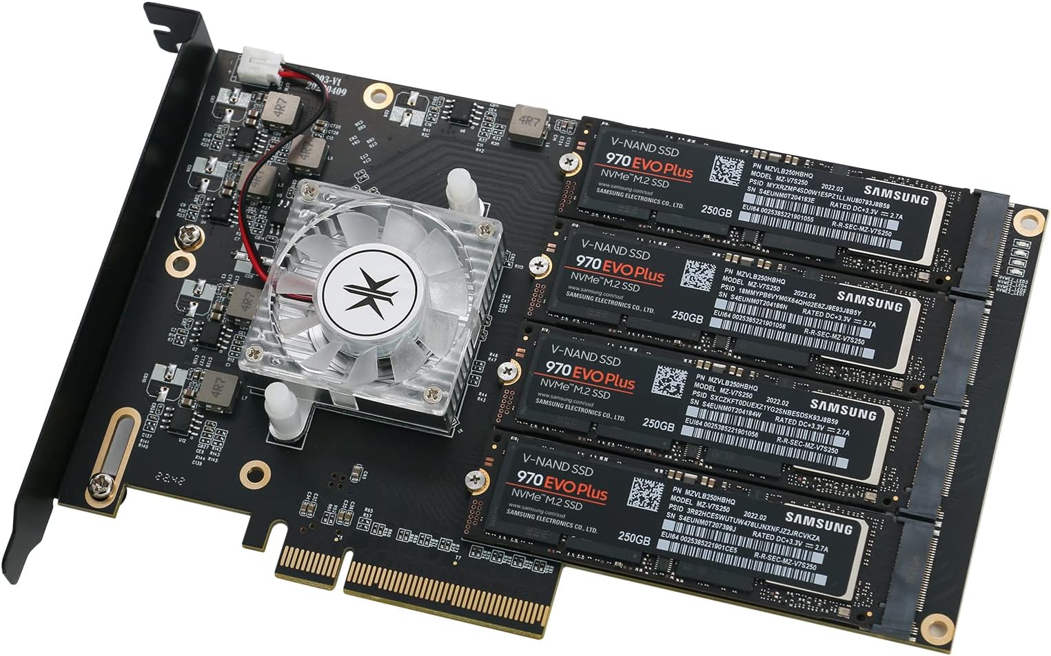 Amazon.co.jp: SABRENT M.2 SSD NVMe 4ドライブ - PCIe 3.0 x4アダプターカード [PC-P3X4 ...