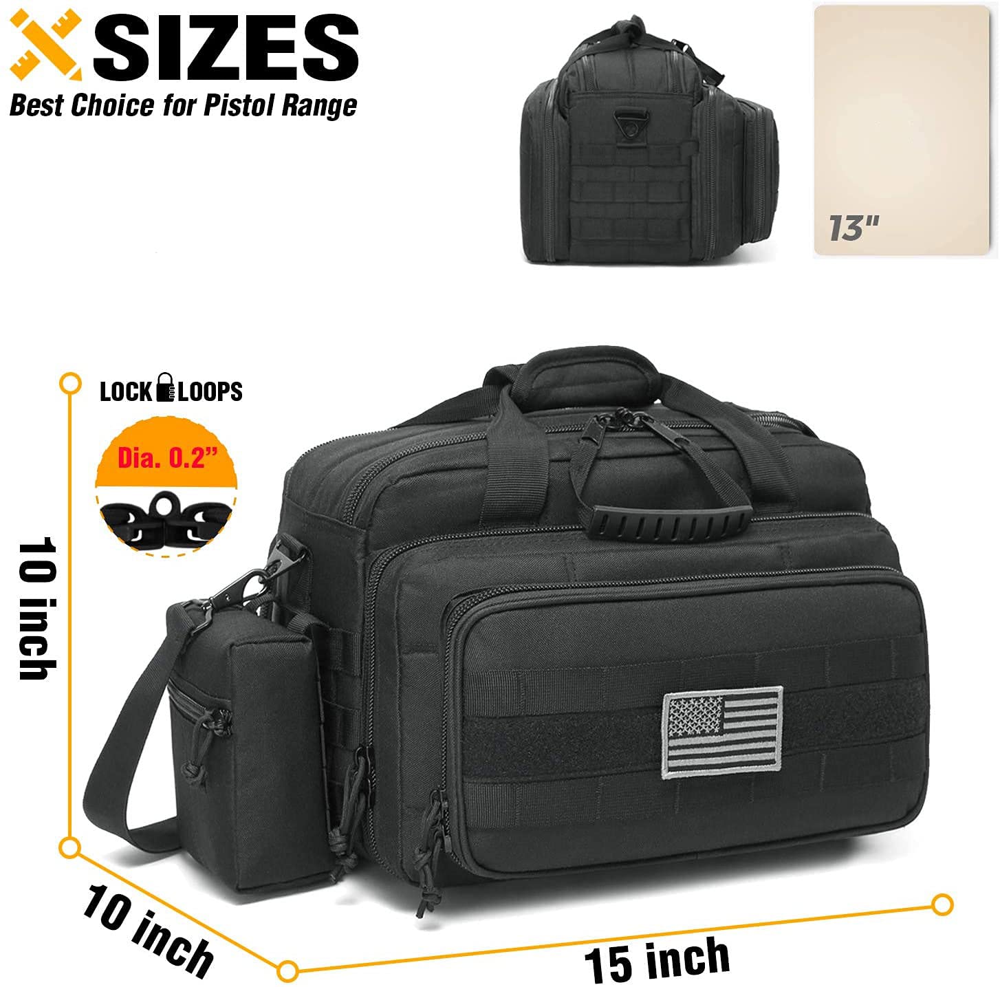 Buy DBTAC Gun Case Bag Deluxe Middle Size | Tactical 2~4 Pistol Bag ...