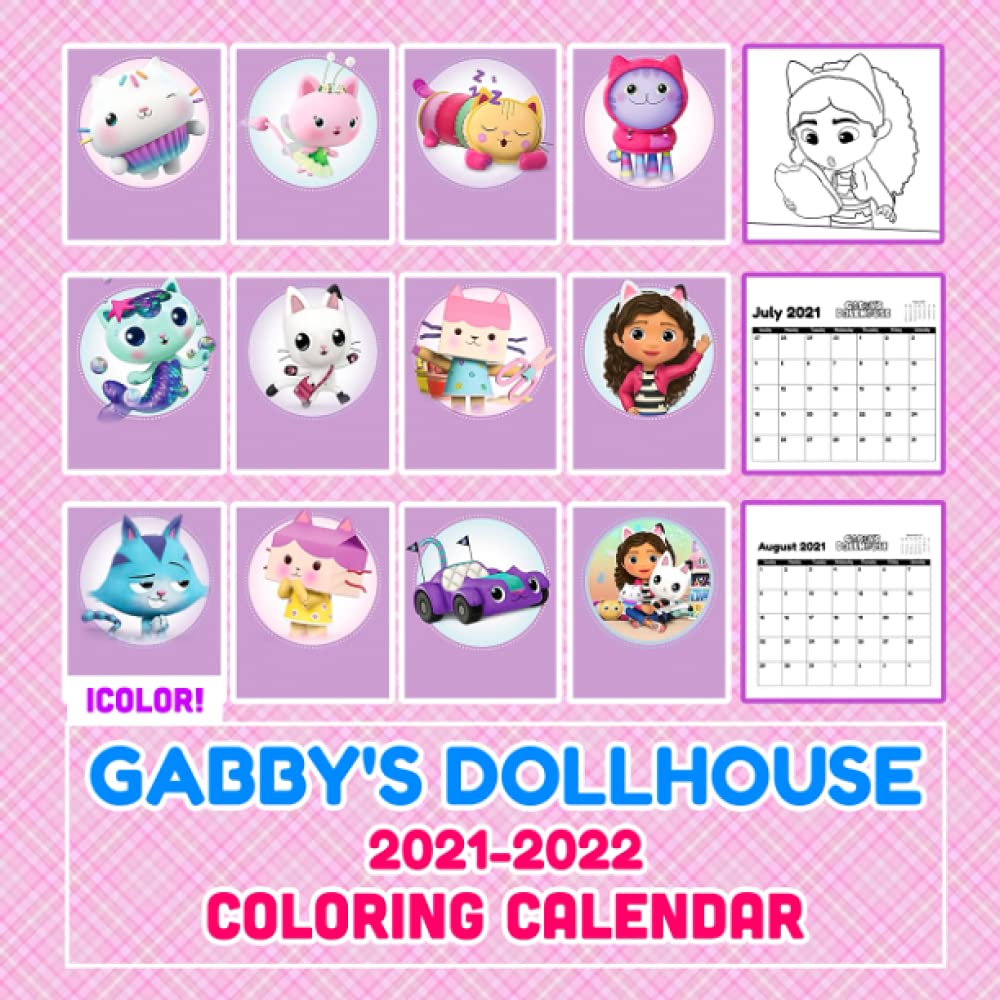 Buy Gabby s Dollhouse 2021 2022 Coloring Calendar 18 Month July 2021 buy-gabby-s-dollhouse-2021-2022-coloring-calendar-18-month-july-2021