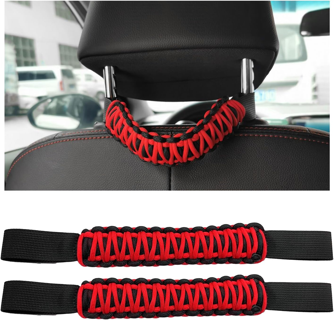 Amazon.com: AUCELI 2PCS Headrest Grab Handles, Car Front Rear Seat Back ...