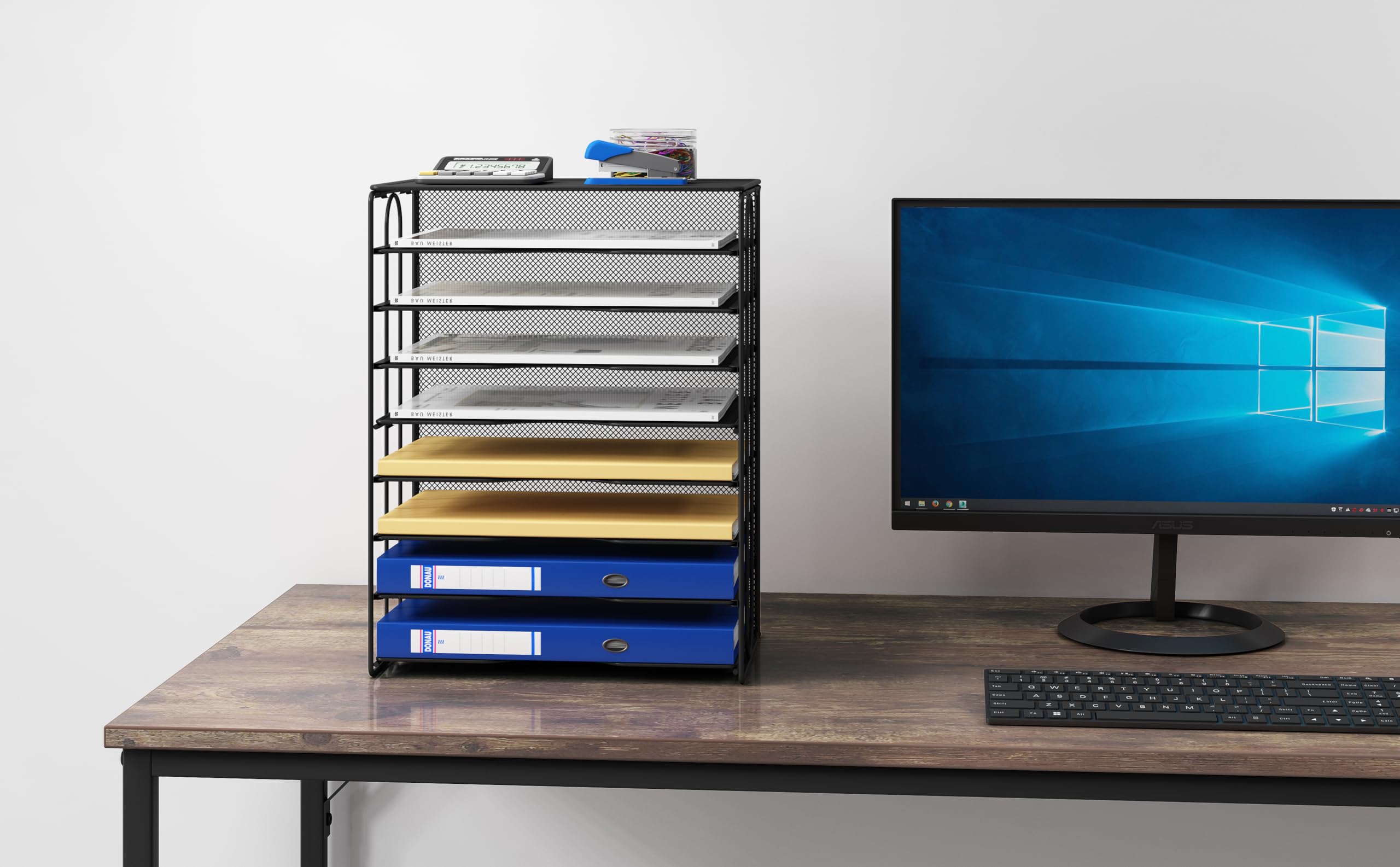 Snapklik.com : EasyPAG Paper Trays For Classroom 8 Tier Mesh Desk ...