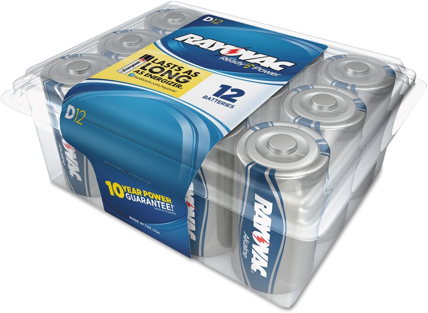 Amazon.com: Rayovac 81312PPK Alkaline Battery, D, 12/Pack : Health ...