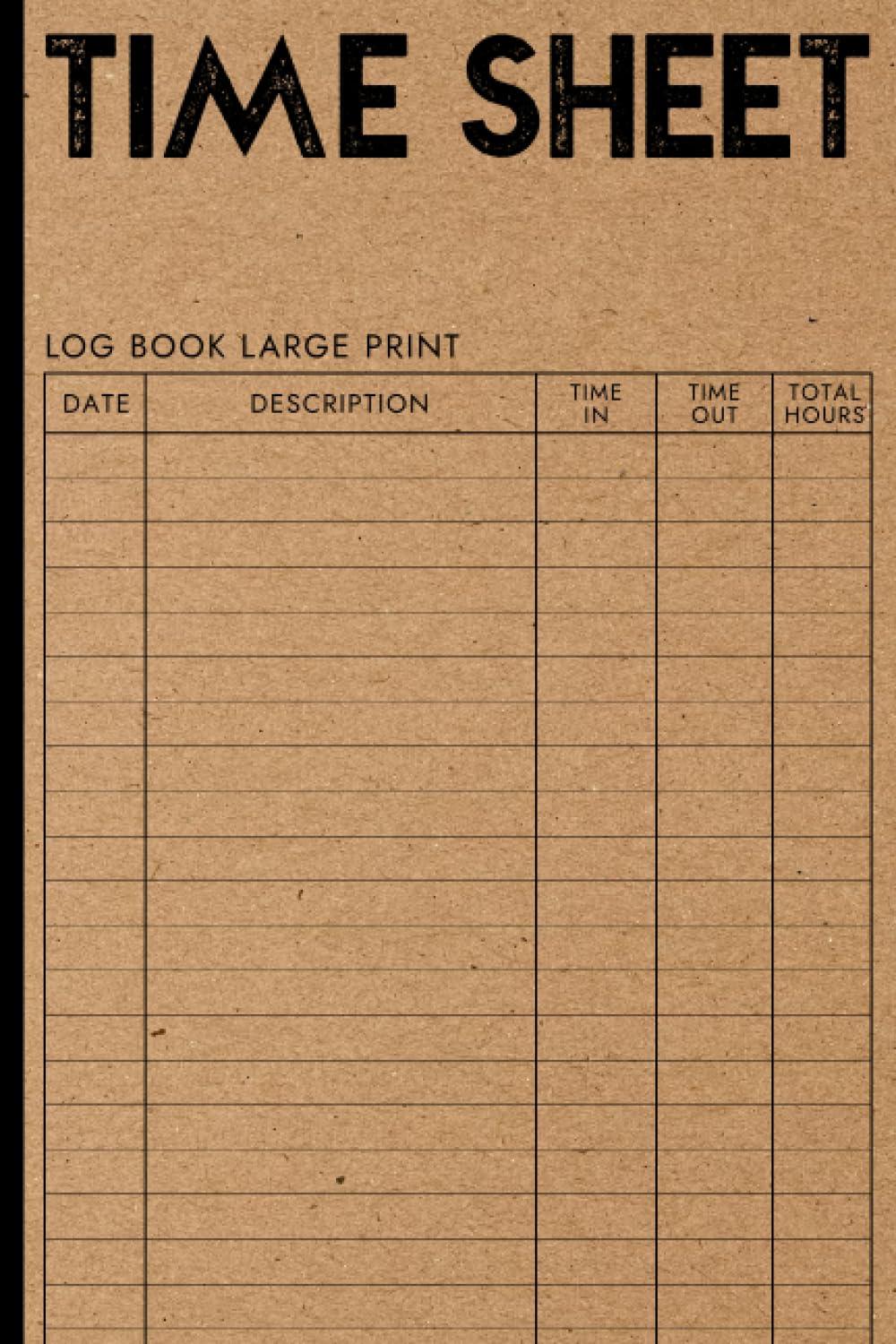 Buy Time Sheet log book large print: Simple Daily Time Sheet log book ...