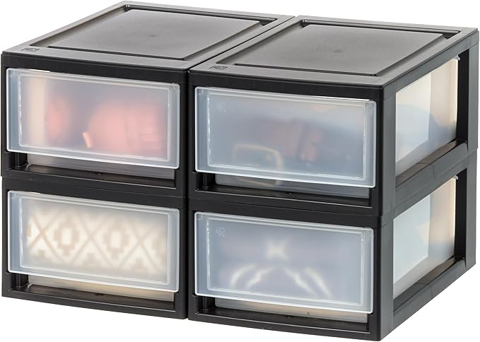 Amazon.com: IRIS USA 6 Qt. Small Plastic Stacking Drawer, Stackable ...