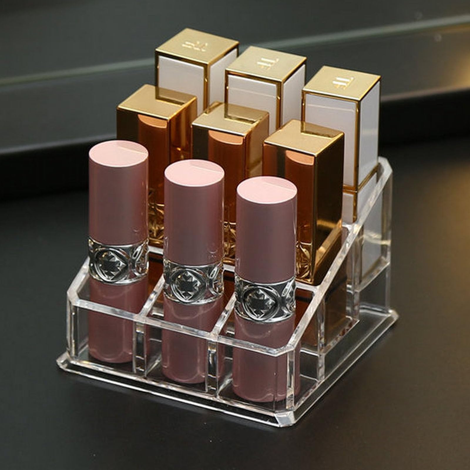 Amazon.com: Foraineam 6 Pack Lipstick Holder Organizer, 9 Spaces Clear ...